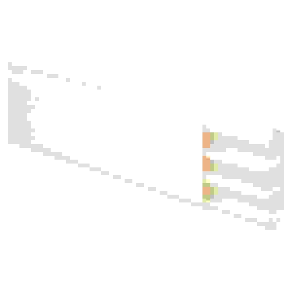 CANALE BATTISCOPA ARNOCANALI 65x20 mm 3 SEZIONI LUNGHEZZA 2 m COLORE BIANCO