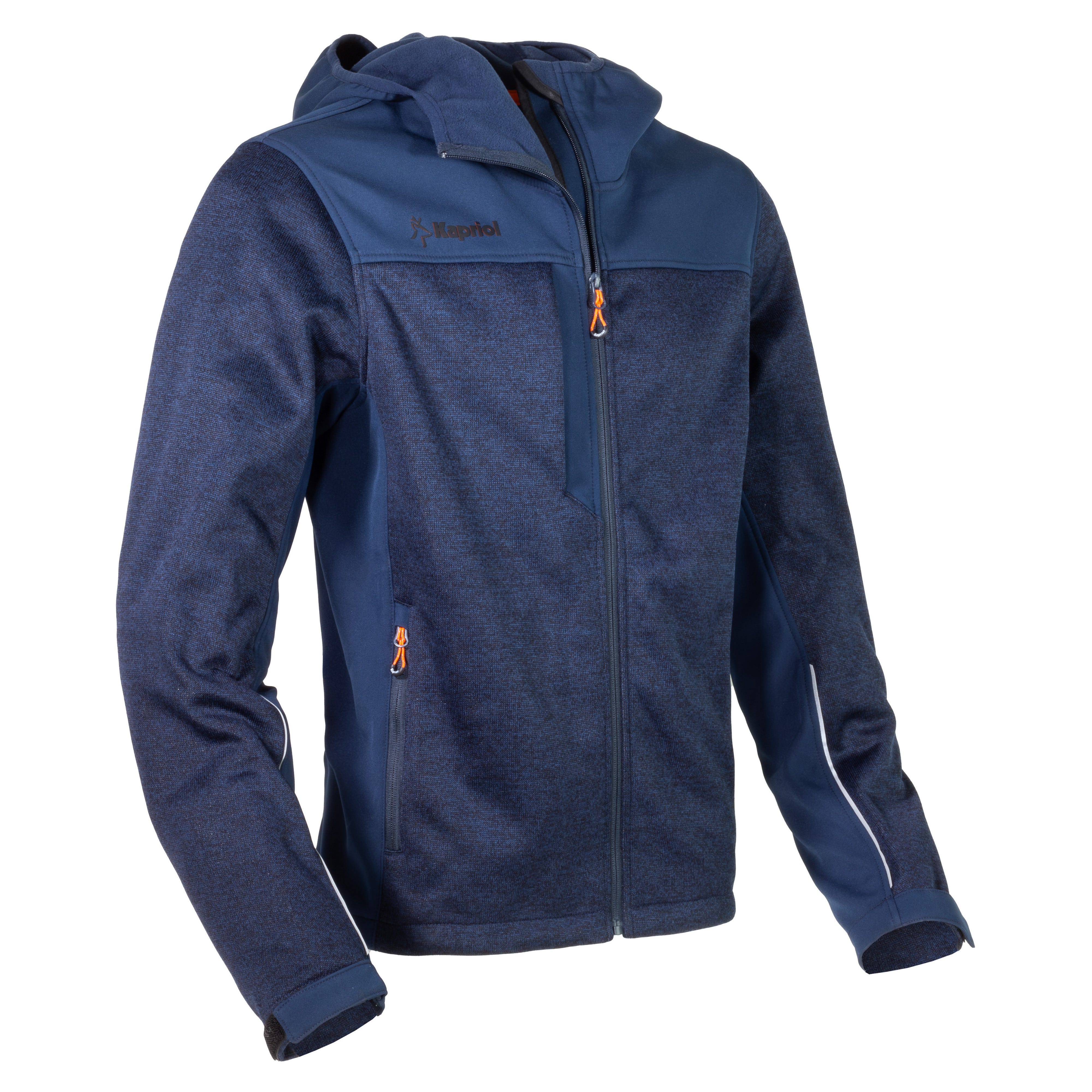 GIACCA SOFT SHELL TRAVEL KAPRIOL TAGLIA L COLORE BLU CON CAPPUCCIO