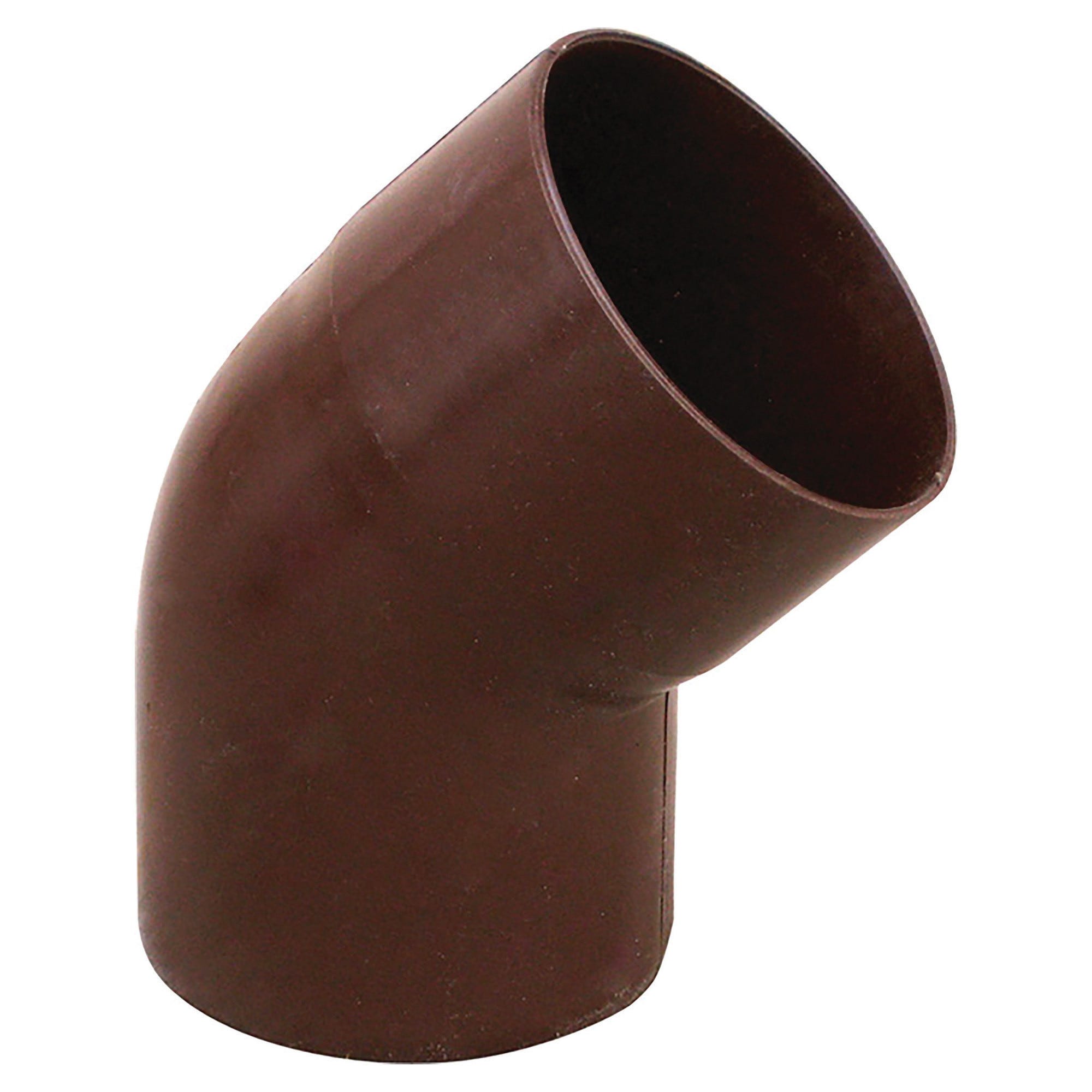 CURVA PLUVIALE 45° Ø 80 mm PVC MARRONE