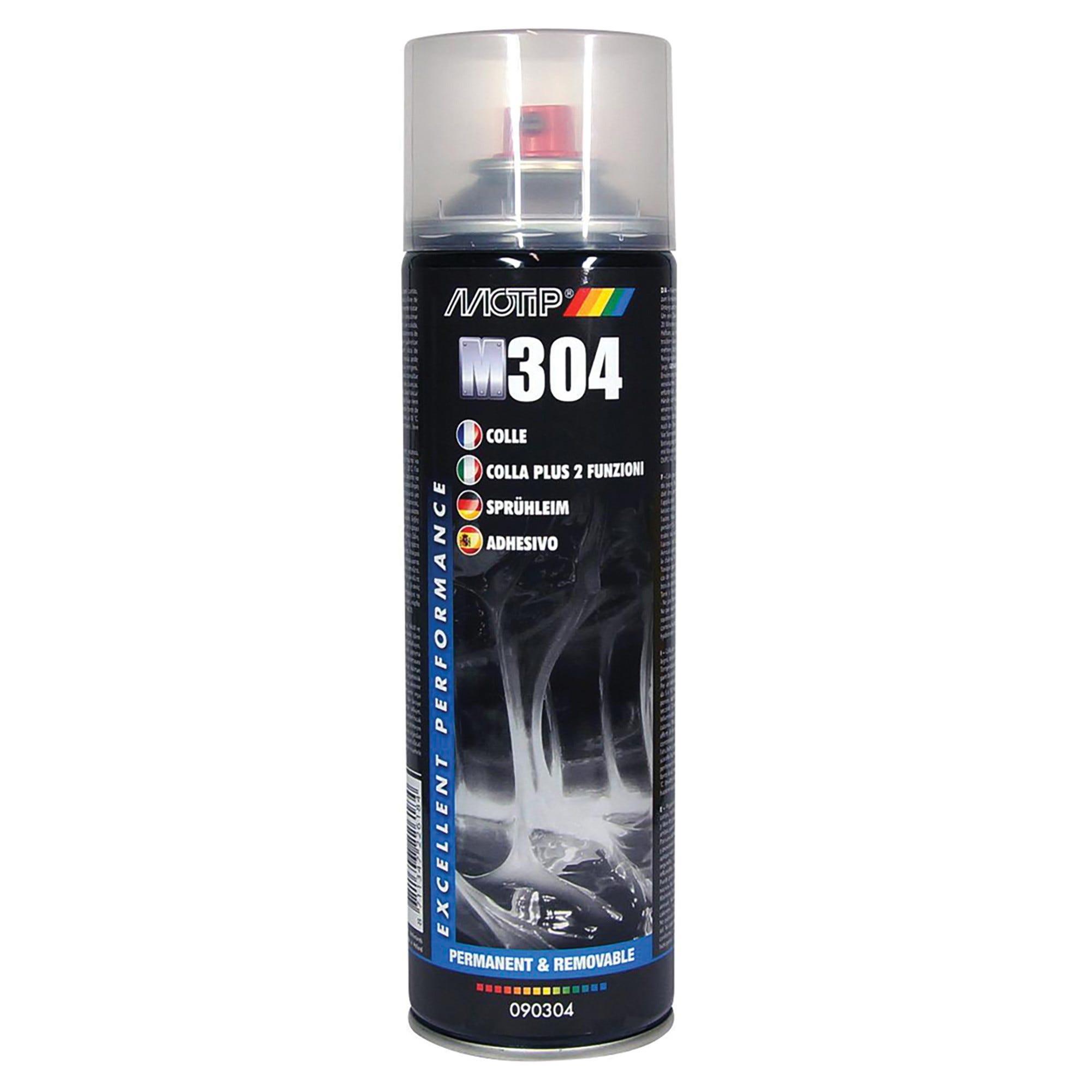 COLLA PLUS 2 FUNZIONI SPRAY 500 ml MOTIP BIANCO TRASPARENTE 2IN1 ...