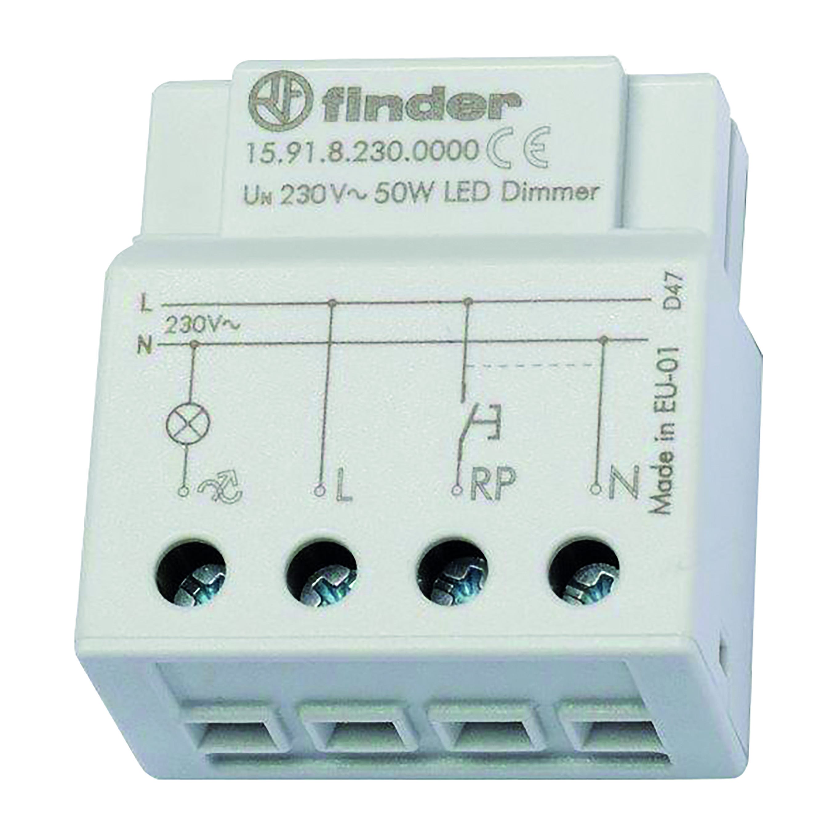 DIMMER FINDER 50W LED 100W ALOGENA 230V ACCENSIONE E SPEGNIMENTO SOFT 3 ...