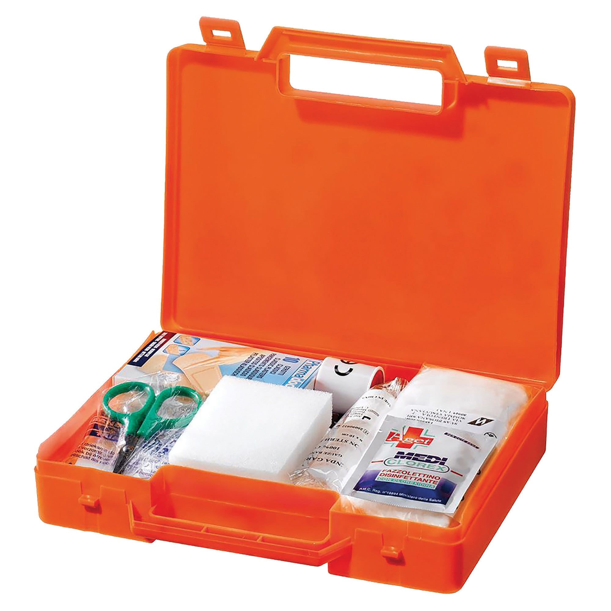 VALIGETTA PRONTO SOCCORSO CASA E AUTO NEWTEC MED P1 24x17x4 cm NORMA CE ...
