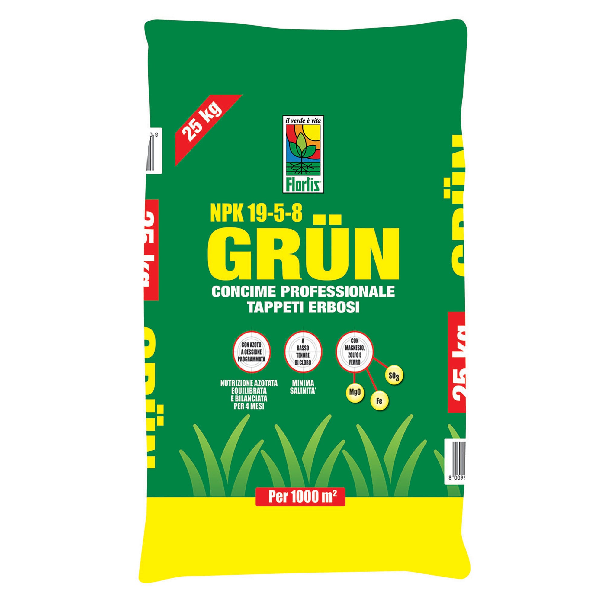 CONCIME PRATO-GIARDINO GRANULARE GRUN CESSIONE PROGRAMMATA NPK 19.5.8 ...