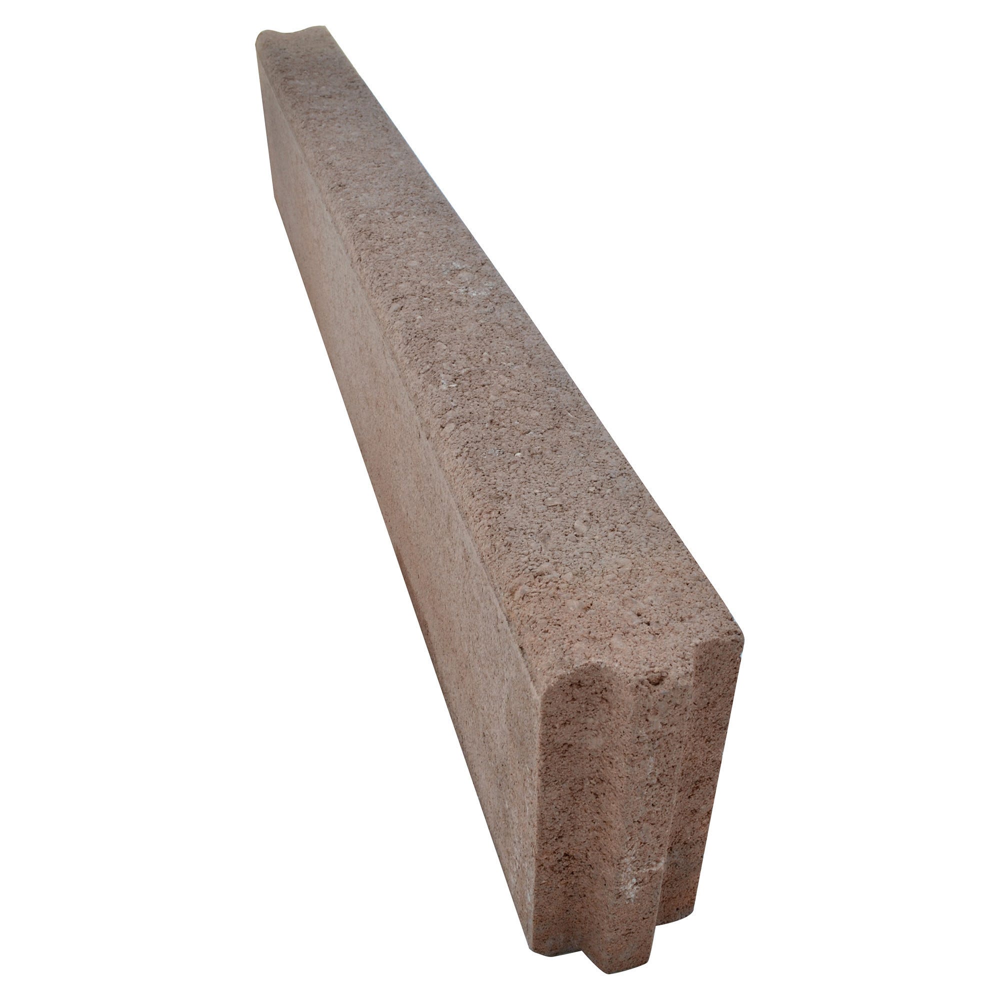 CORDOLO IN CALCESTRUZZO LISCIO MARRONE PALLUZZI 8X20x100 cm