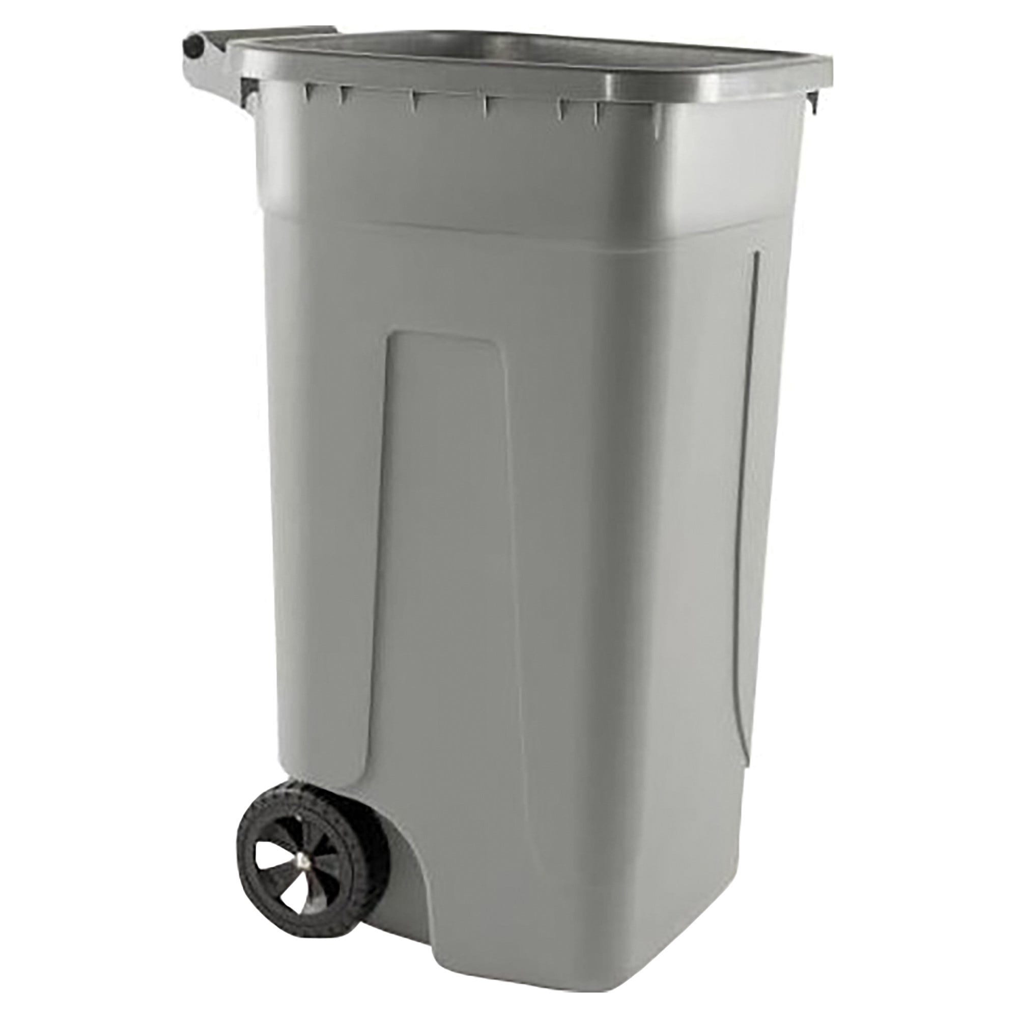 BIDONE CARRELLATO MOBILPLASTIC 80 l GRIGIO SENZA COPERCHIO
