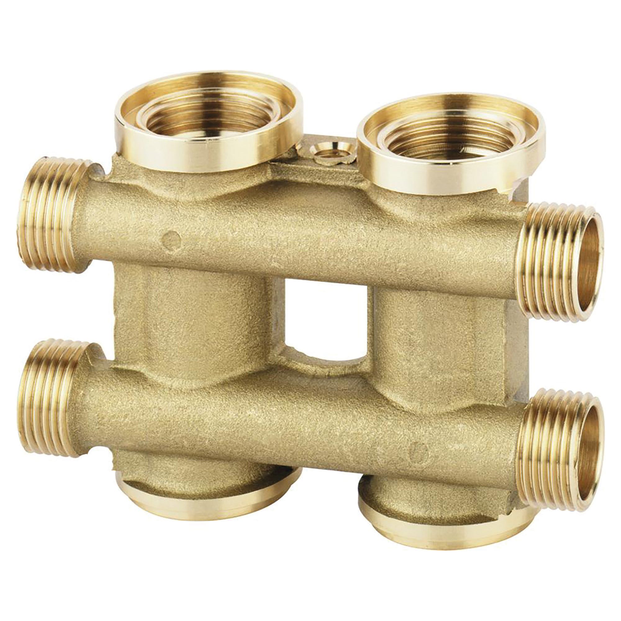 COLLETTORE COMPLANARE MONOBLOCCO POLETTI 2+2 USCITE 1/2'' INGRESSO 3/4''