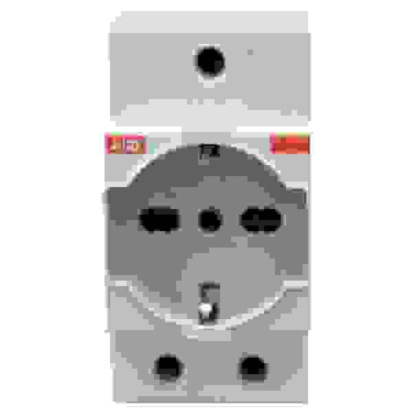 PRESA MODULARE ABB SCHUKO BIVALENTE 2 MODULI DIN
