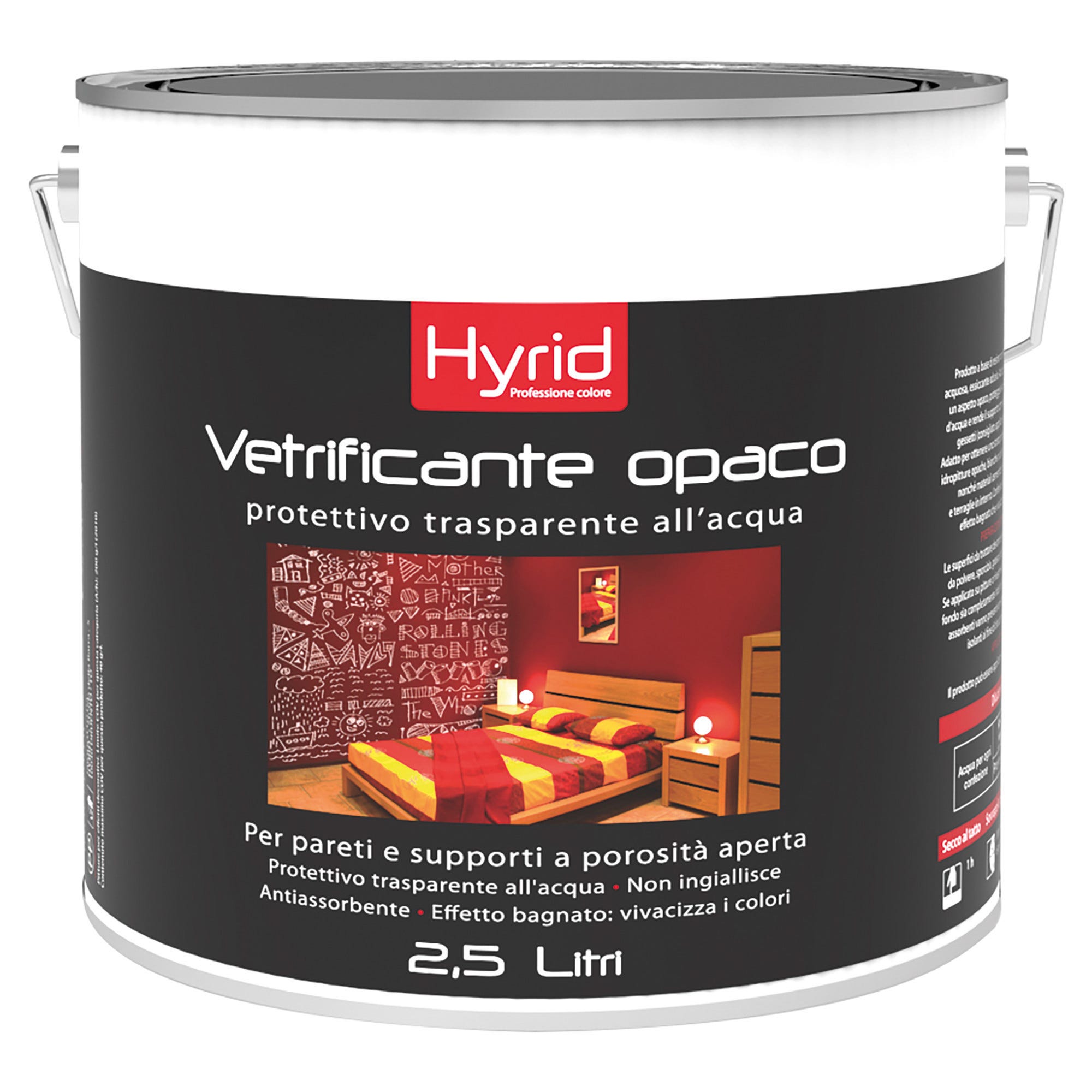 VETRIFICANTE AD ACQUA HYRID 2,5 l OPACO 4-5 m² CON 1 l A 2 MANI
