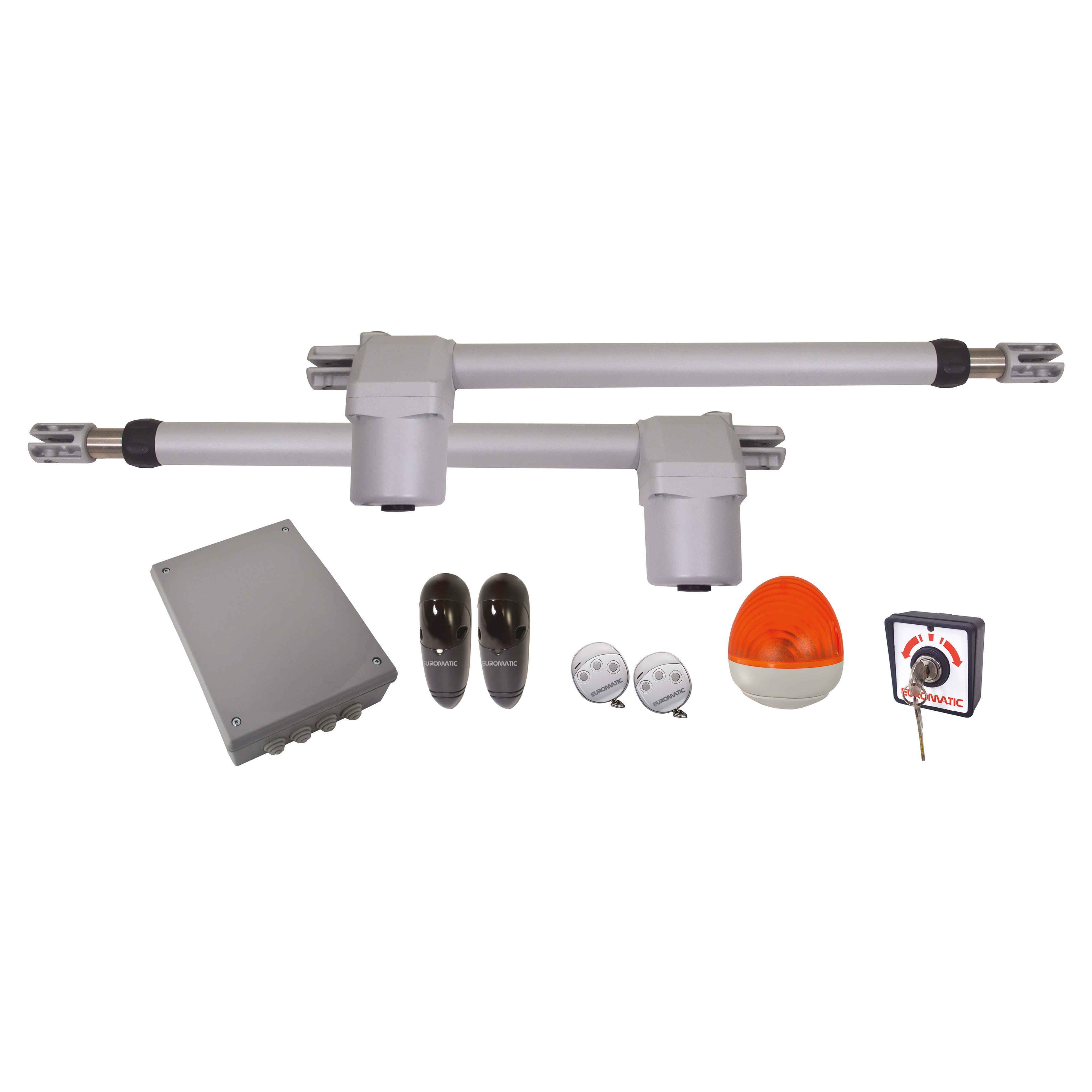 KIT APRICANCELLO EUROMATIC TECHNO 4 230V DOPPIA ANTA BATTENTE FINO A 350 kg PER ANTA