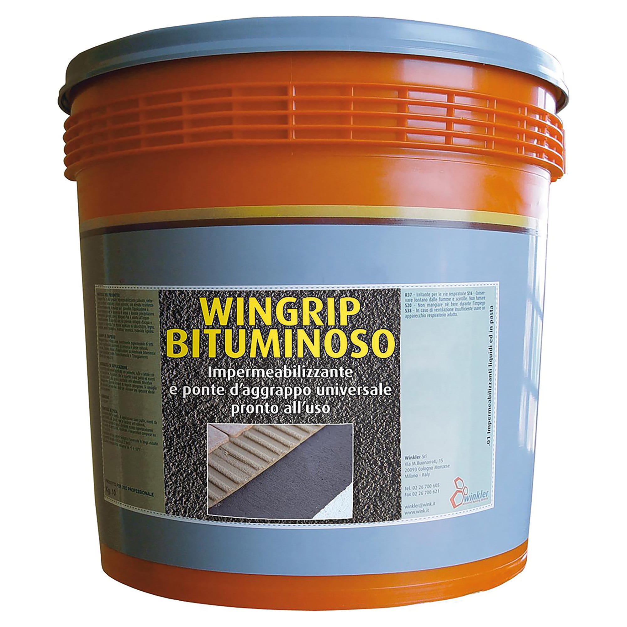 IMPERMEABILIZZANTE WINGRIP WINKLER 5 kg IDEALE SOTTO PIATTI DOCCIA ...