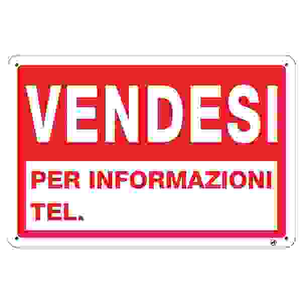 CARTELLO VENDESI IN PVC 30x20 cm