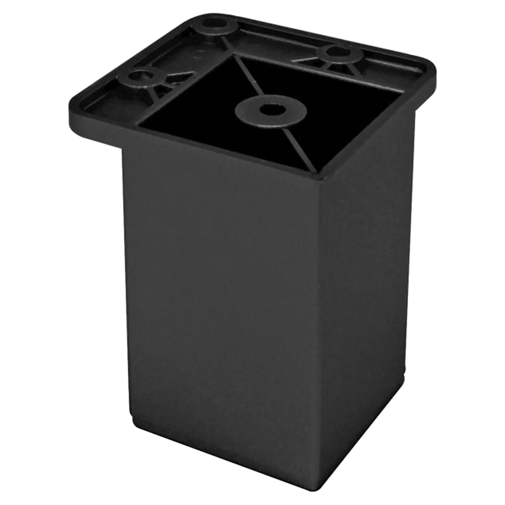 PIEDE PER MOBILE FISSO PORTATA 200 kg 70x46x46 mm ABS NERO