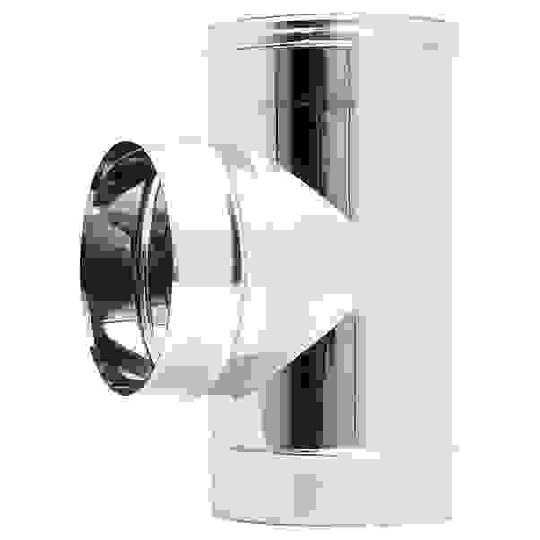 TEE INOX MONOPARETE 316 Ø 120 mm USCITA M