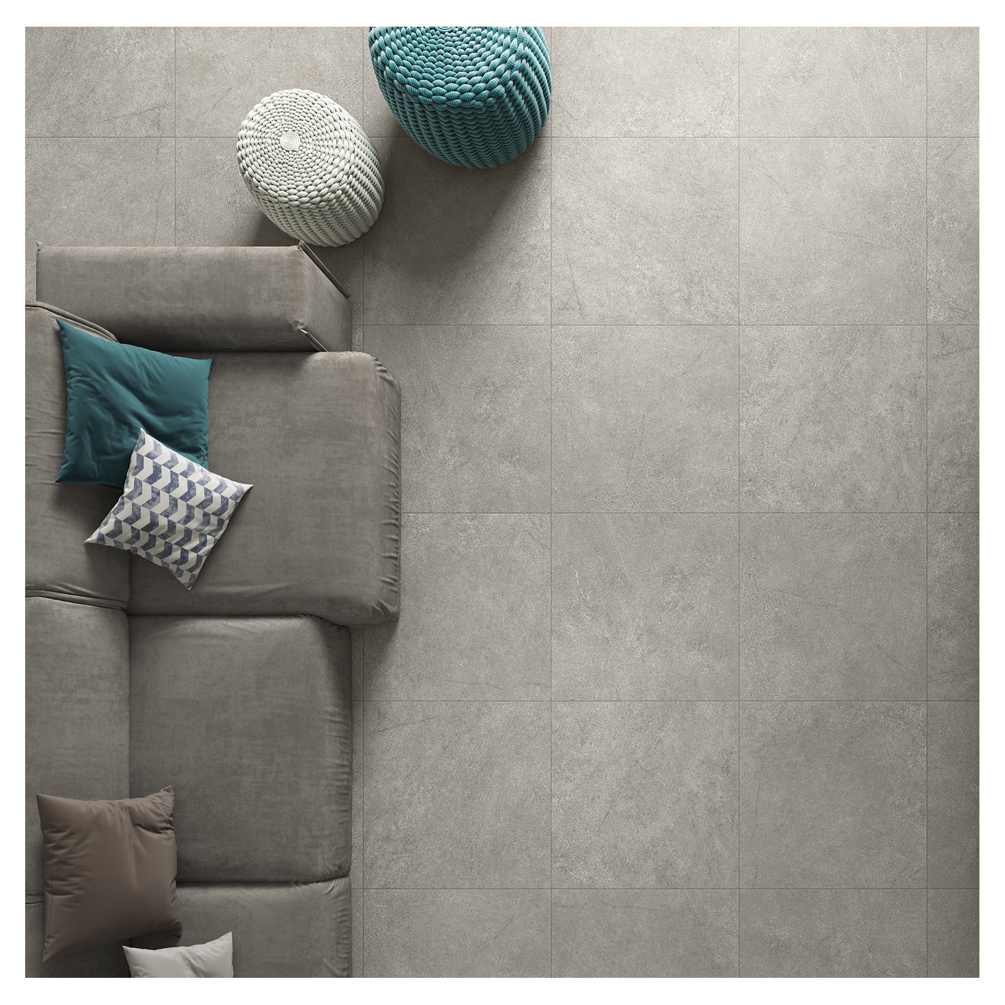 PAVIMENTO PRIMITIVE STONE GREY 60,4x60,4x0,74 cm PEI 4 R9 GRES PORCELLANATO