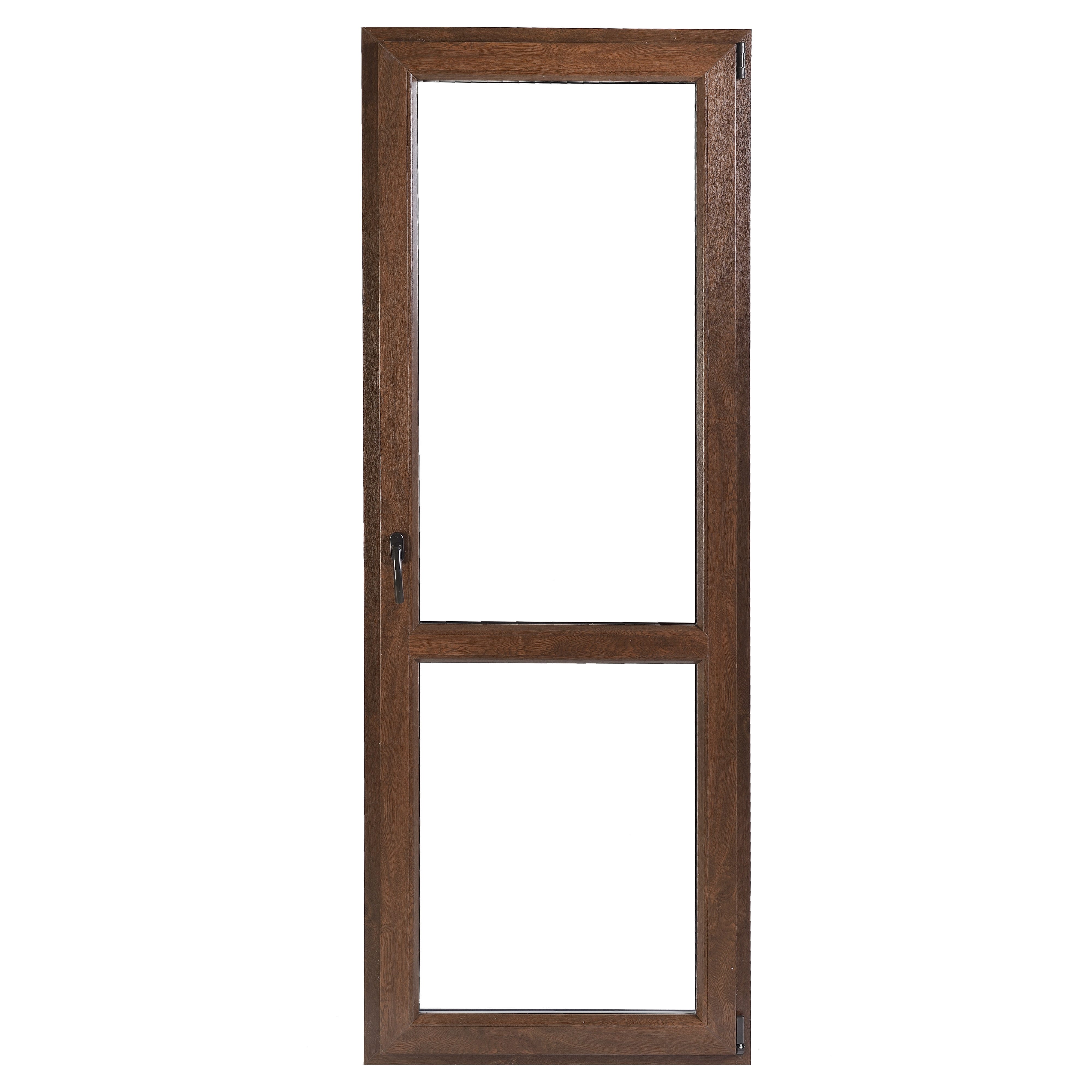 PORTA FINESTRA IN PVC NOCE 1 ANTA CON SERRATURA DESTRA 80x220 cm (LxH)