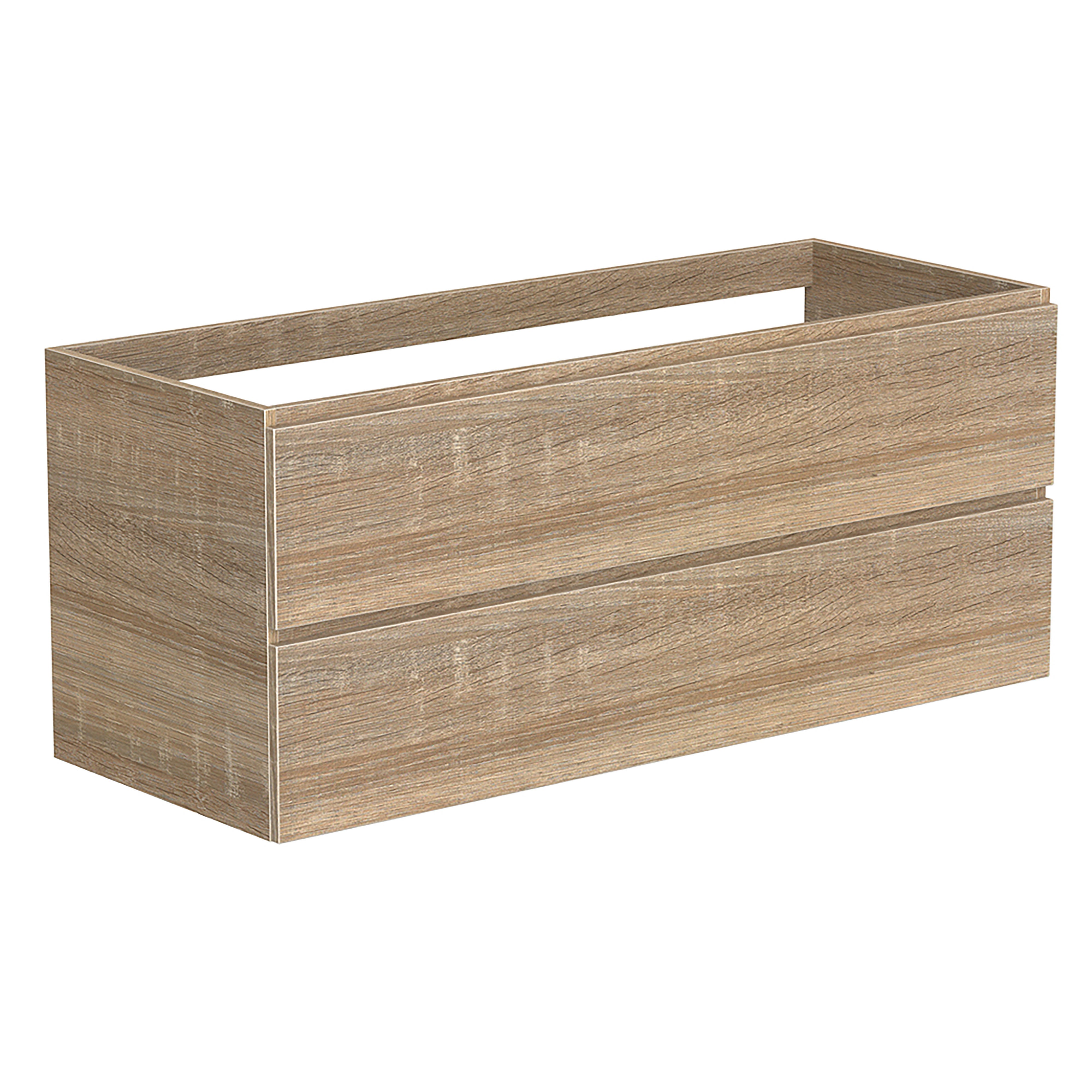 BASE DOLOMITE IN LEGNO ROVERE WELL 2 CASSETTI 120x50x50 cm (LxHxP)