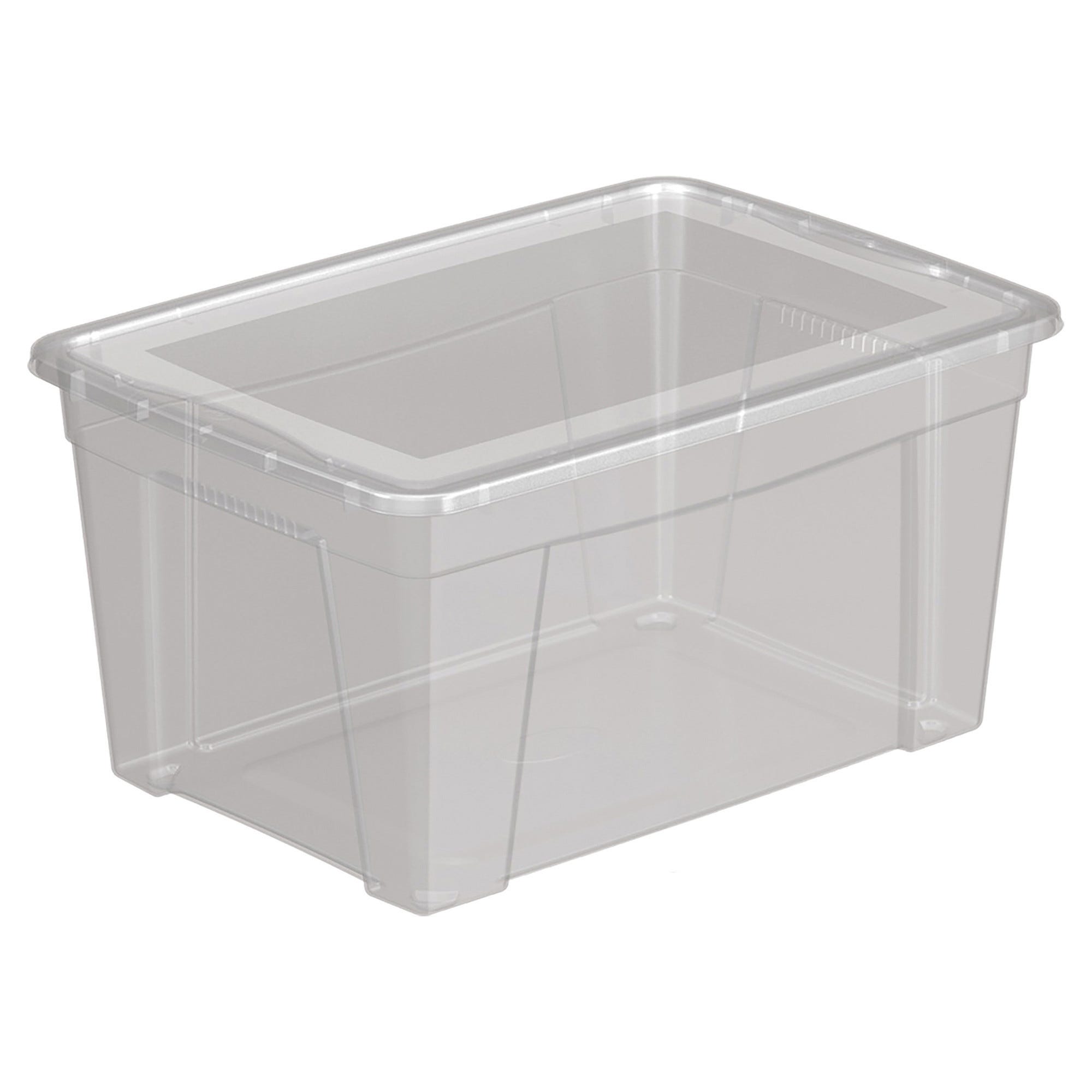 CONTENITORE CON COPERCHIO 56x41x39,5 cm (LxHxP) 61 l TRASPARENTE | Tecnomat