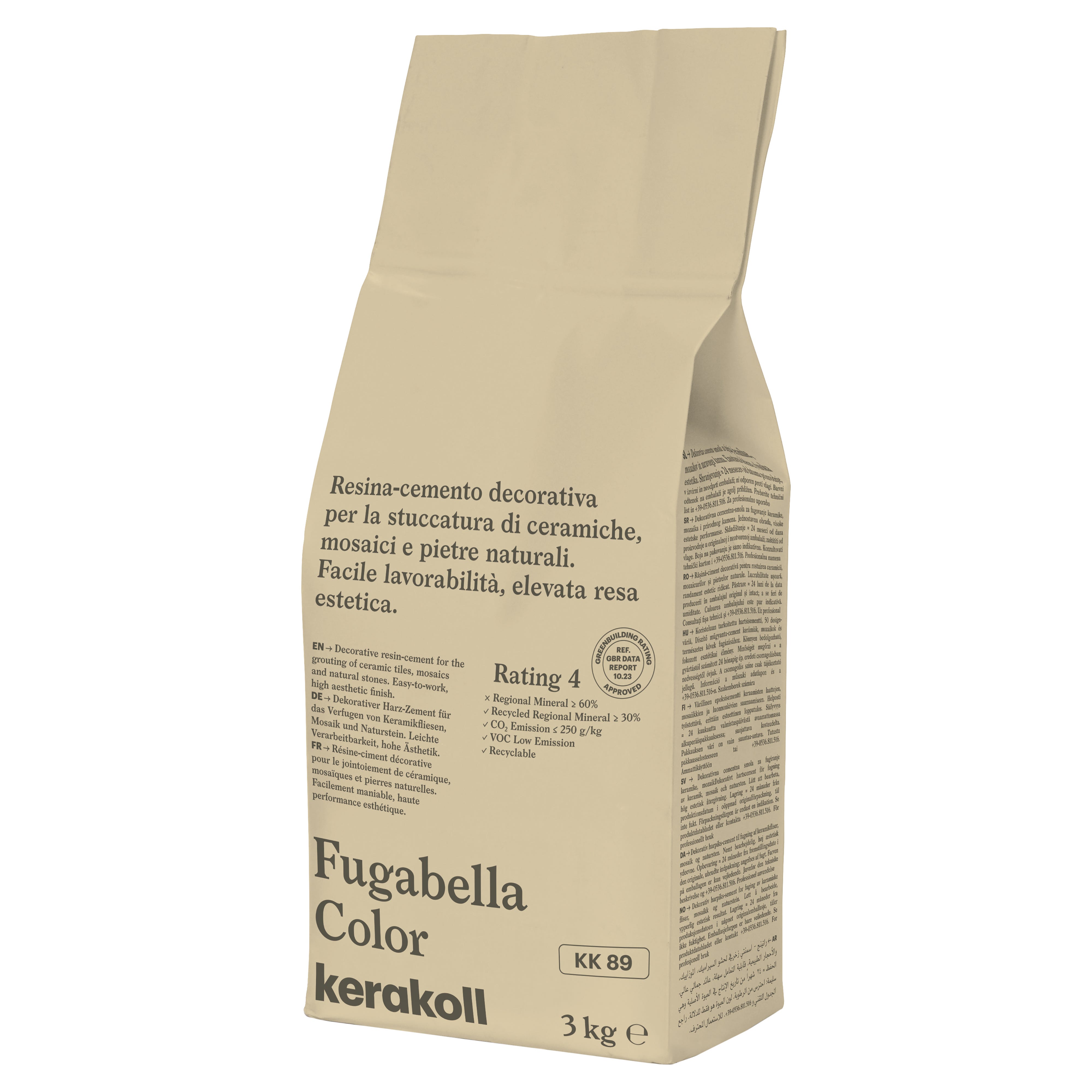 STUCCO FUGABELLA COLOR KERAKOLL KK 89 3kg FUGA 0-20 mm USO INTERNO ED ...