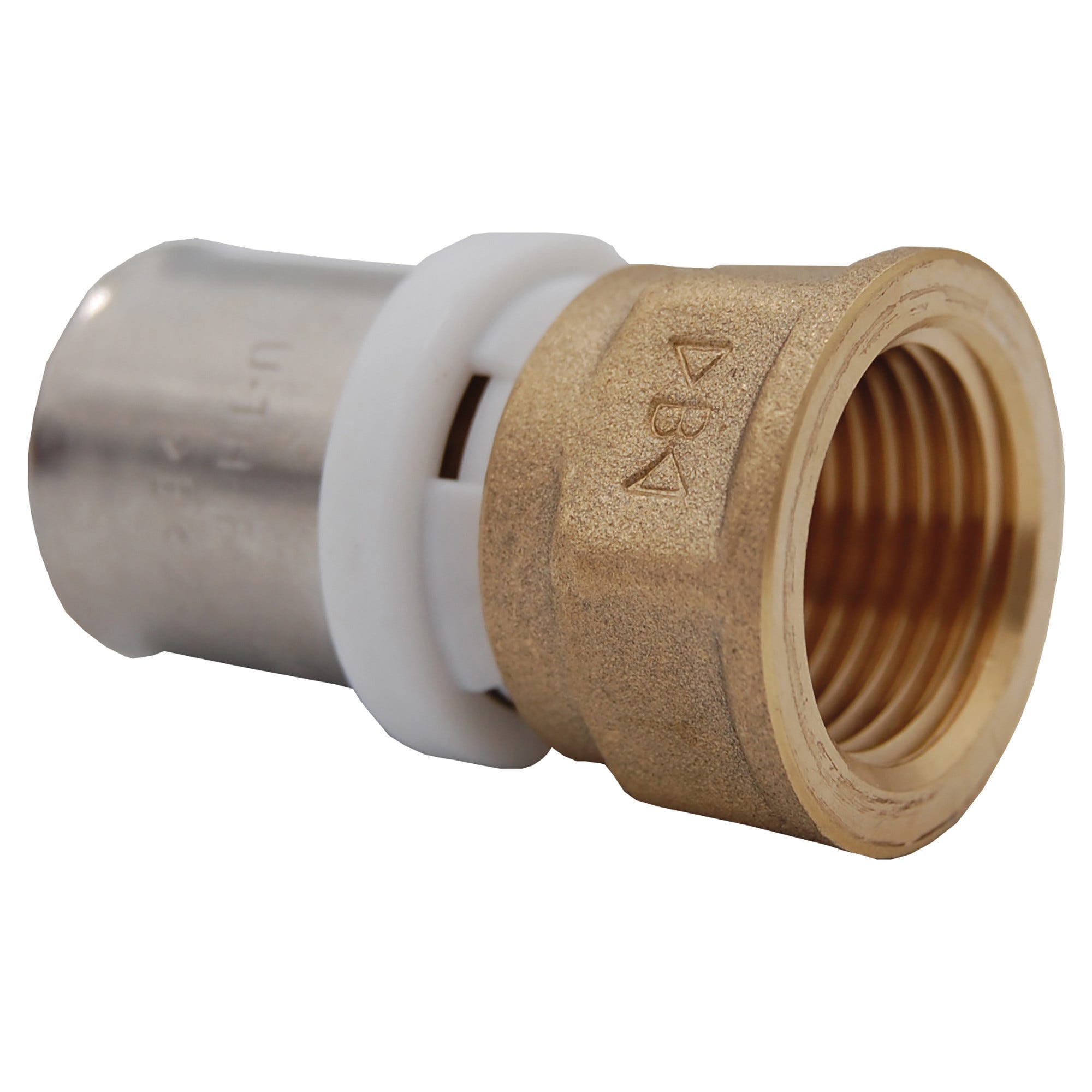 RACCORDO DRITTO PRESSFIT BANNINGER F1/2" x Ø16mm PROFILO PRESSATURA TH ...