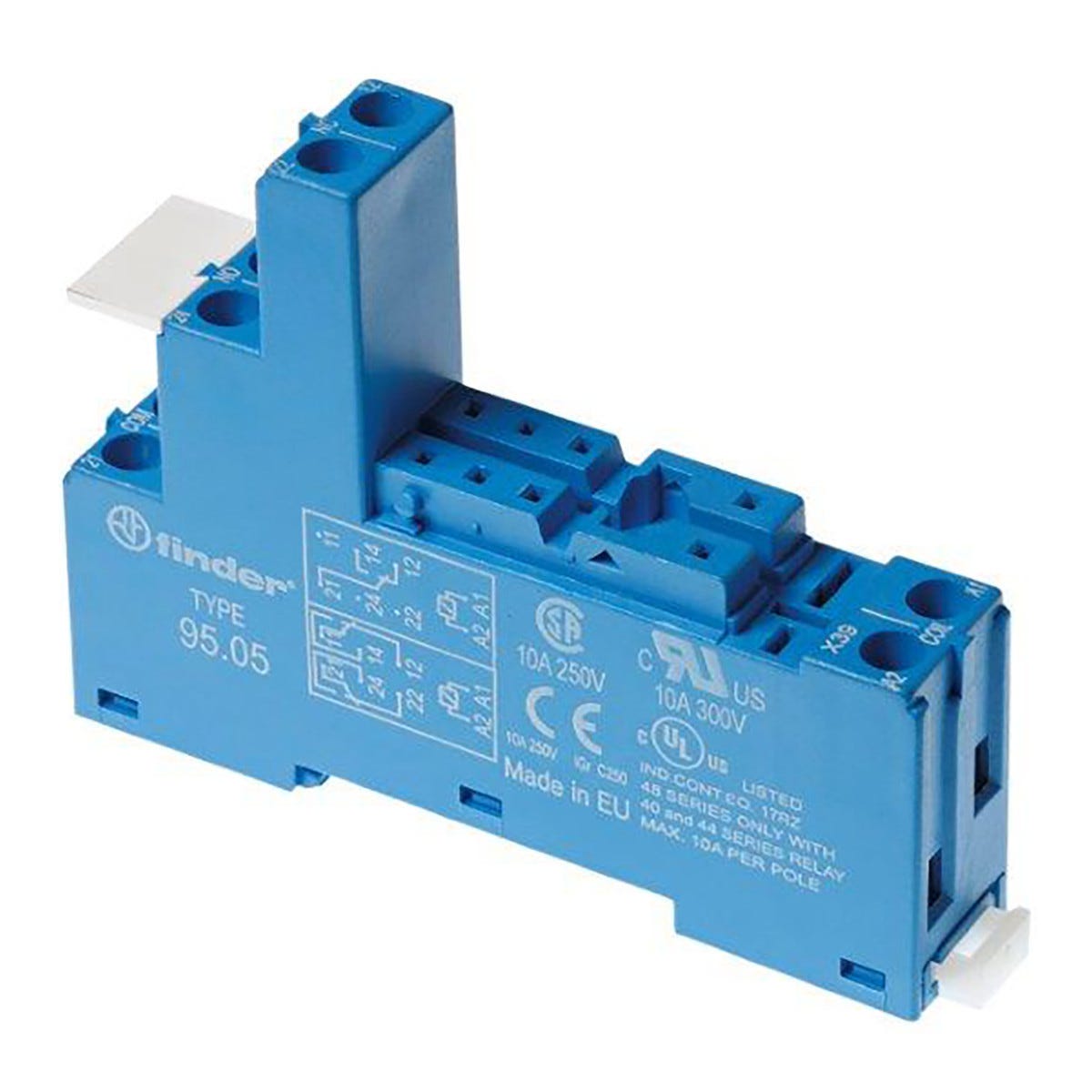 ZOCCOLO PER MINI RELE' FINDER SERIE 40 + PONTICELLO METALLICO