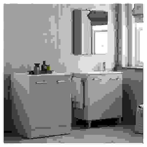 LAVABO/LAVATOIO SMALL LAUNDRY MINERALMARMO BIANCO LUCIDO 71x46 cm (LxP)