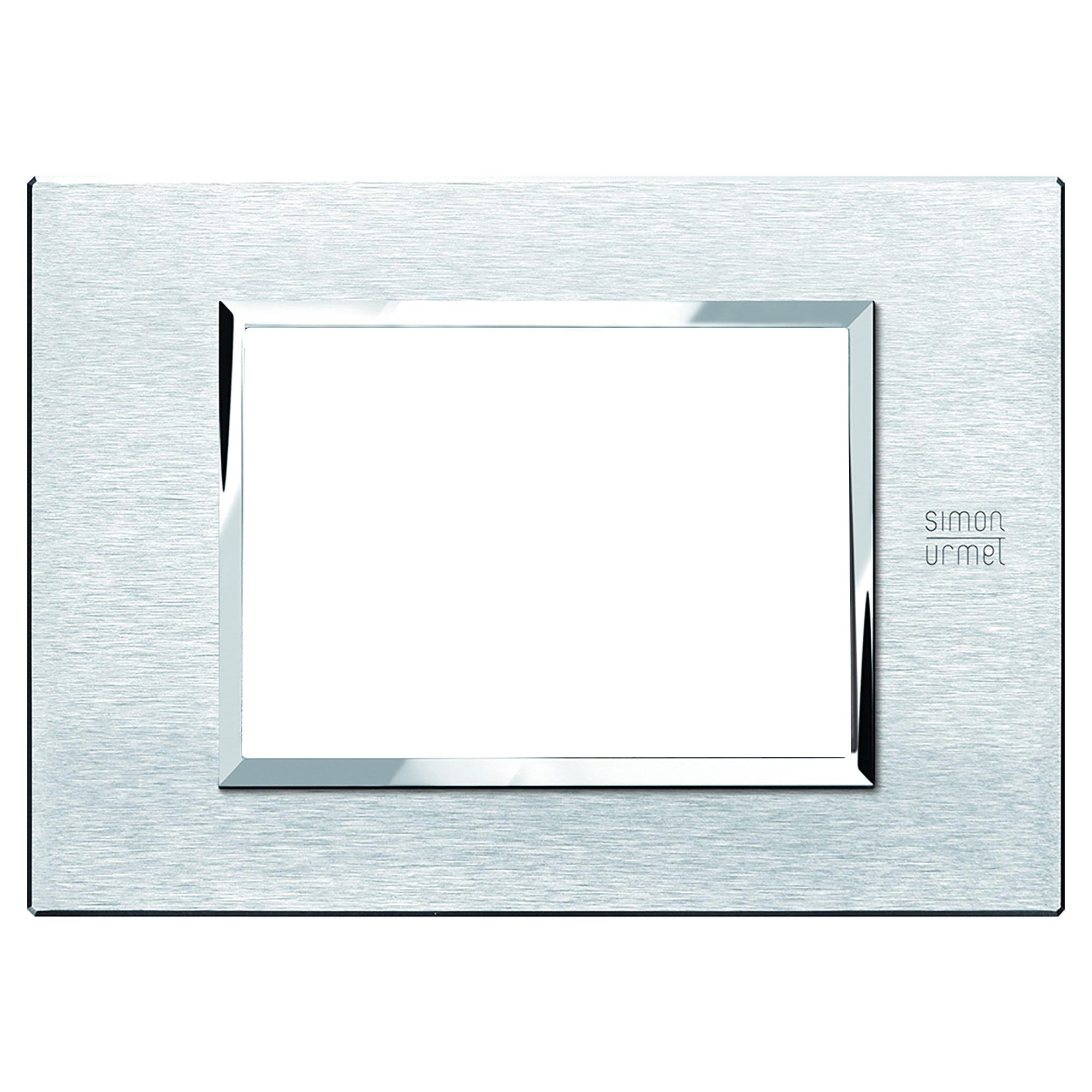 PLACCA 3 MODULI ALLUMINIO SATINATO NEA EXPI'