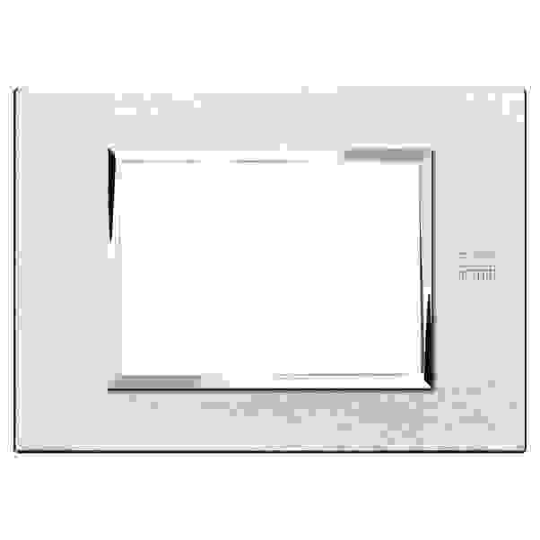 PLACCA 3 MODULI ALLUMINIO SATINATO NEA EXPI'