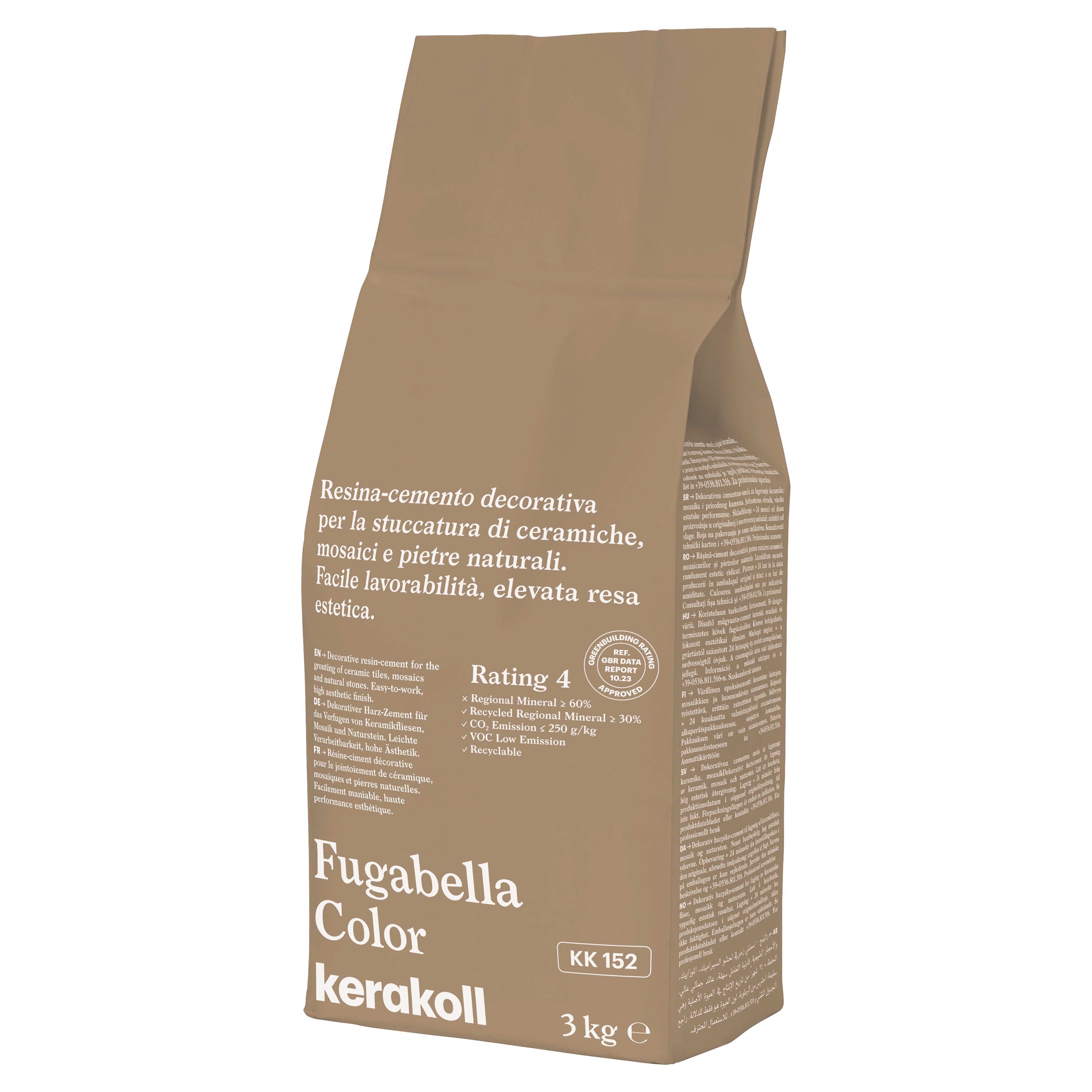 STUCCO FUGABELLA COLOR KERAKOLL KK 152 3kg FUGA 0-20 mm USO INTERNO ED ...