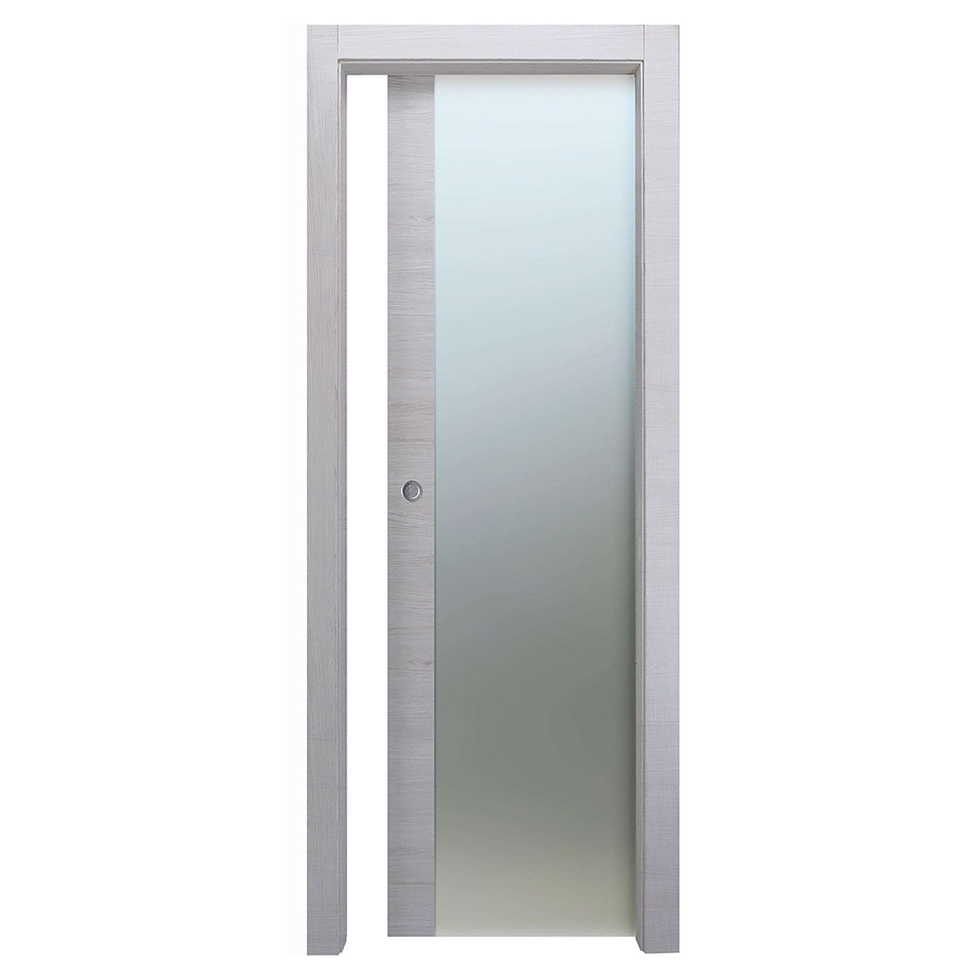 PORTA DA INTERNO ARGENTA VETRATA SCORREVOLE INTERNO MURO 210x70 cm (HxL ...