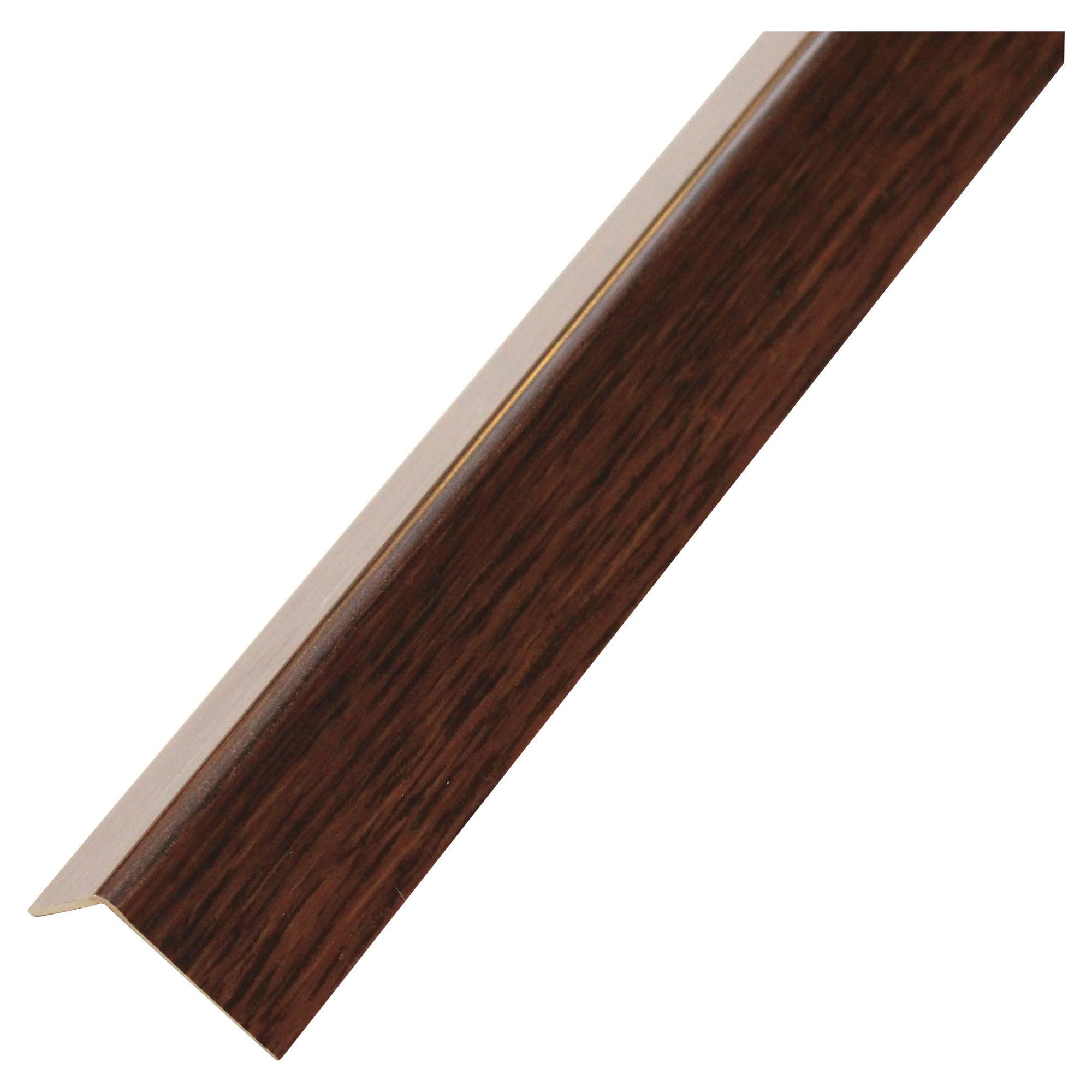 ANGOLARE PVC ADESIVO 11x11x1 mm 2,6 m LEGNO SCURO