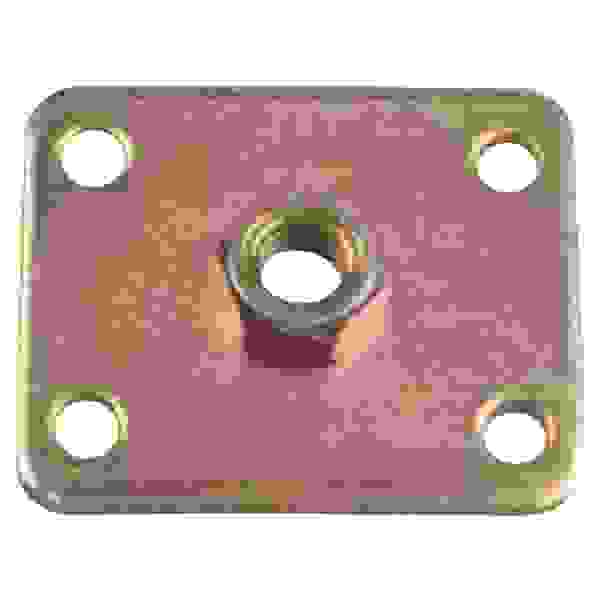 PIASTRA 60x50x3 mm CON DADO 10 mm ACCIAIO ZINCATO CHROMITING