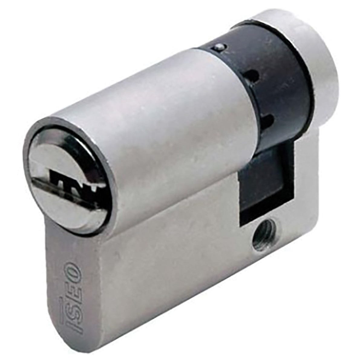 MEZZO CILINDRO SAGOMATO ISEO R6 MISURA 40 = 30+10 mm OTTONE NICHELATO