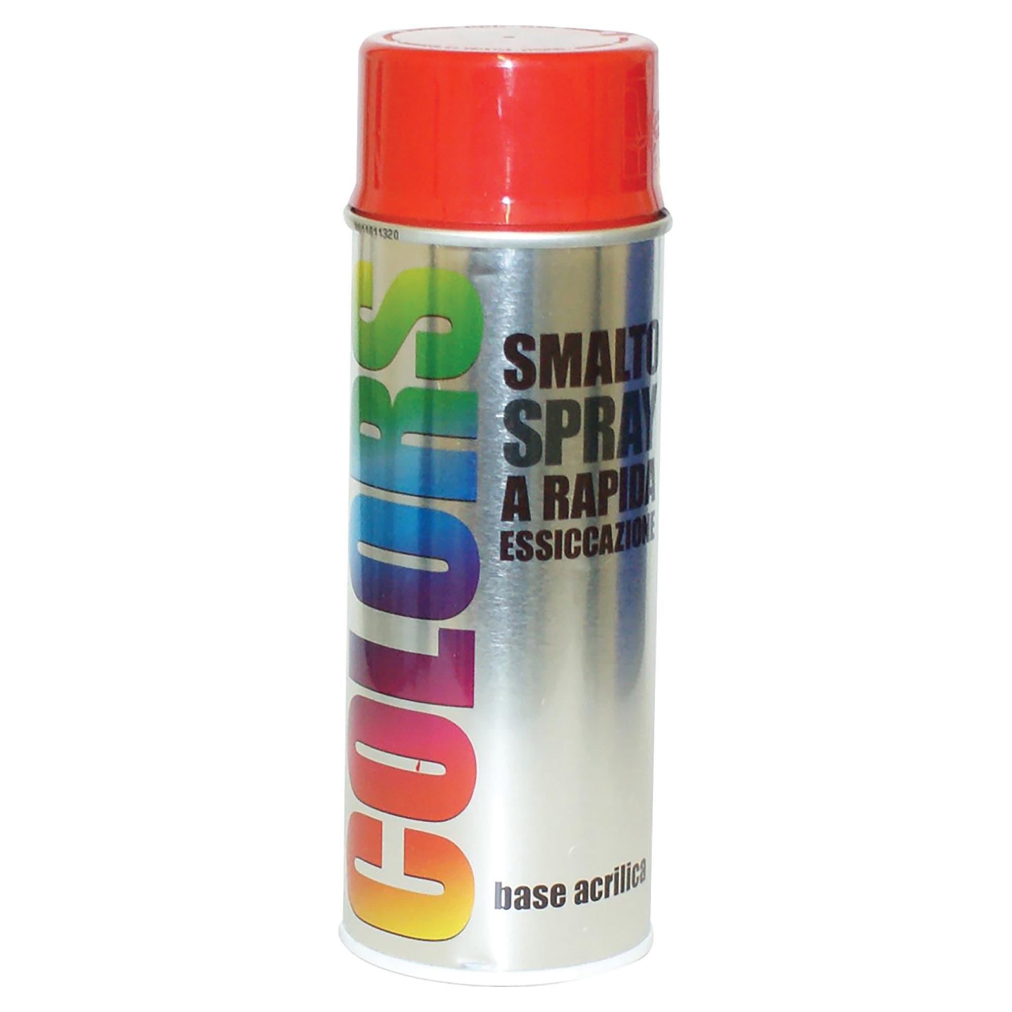 SMALTO SPRAY COLORS MOTIP RAL 3000 ROSSO FUOCO 400 ml 2 - 4 m² CON 1 l