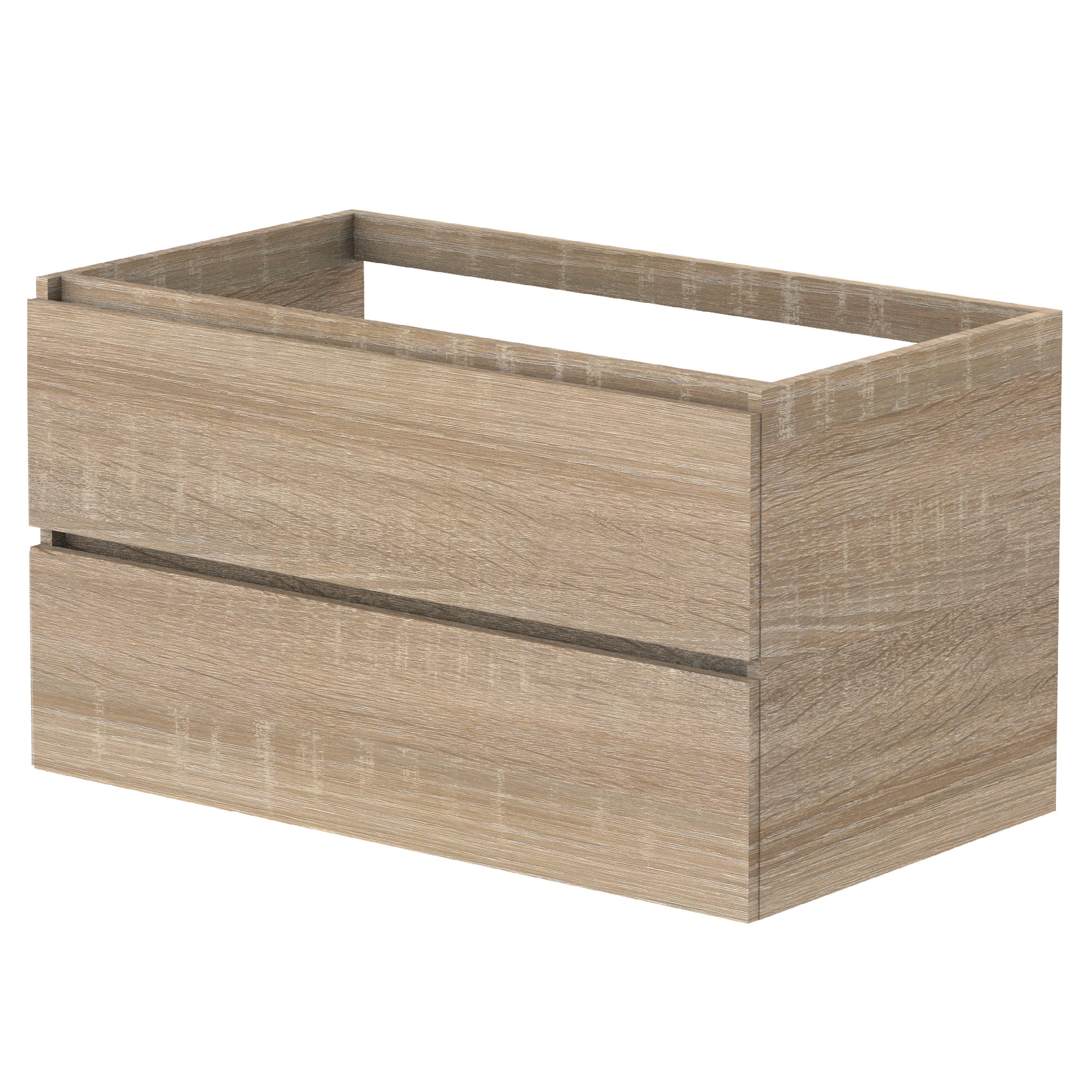 BASE DOLOMITE IN LEGNO ROVERE WELL 2 CASSETTI 90x50x50 cm (LxHxP)