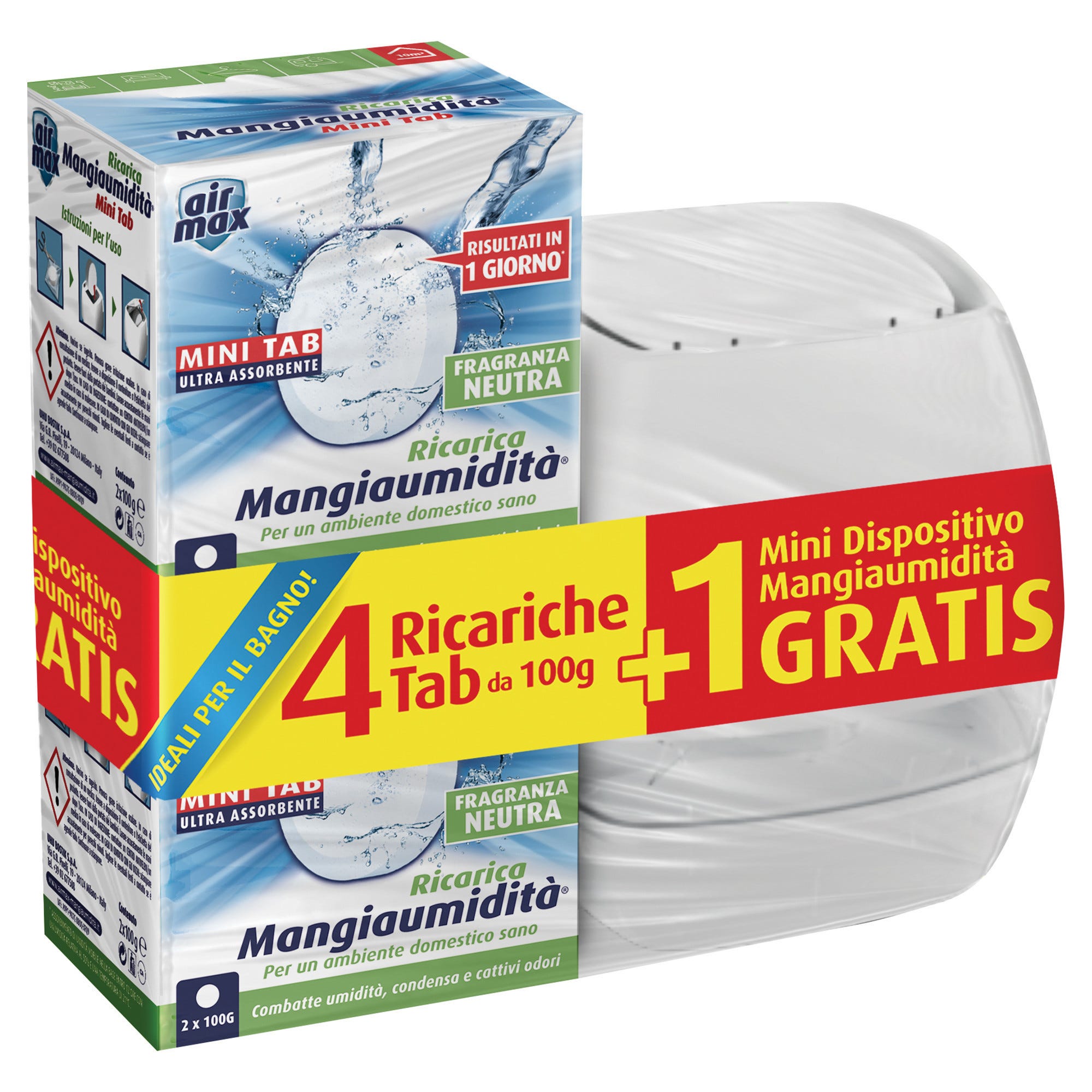 KIT ASSORBIUMIDITA AIMAX MINITAB 4 MINITAB 100 g CON KIT OMAGGIO