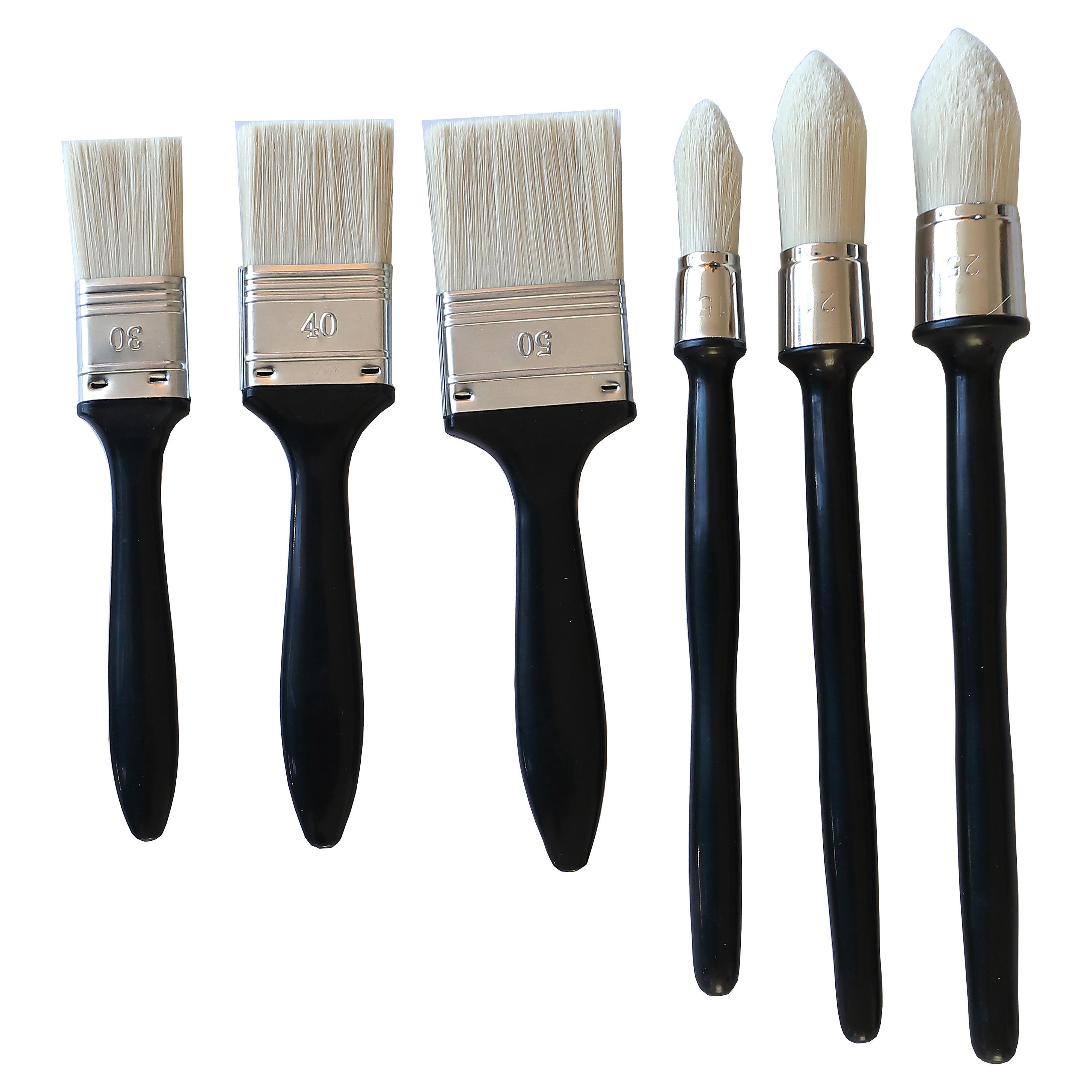 SET 6 PENNELLI 3 TONDI E 3 PIATTI MULTIUSO