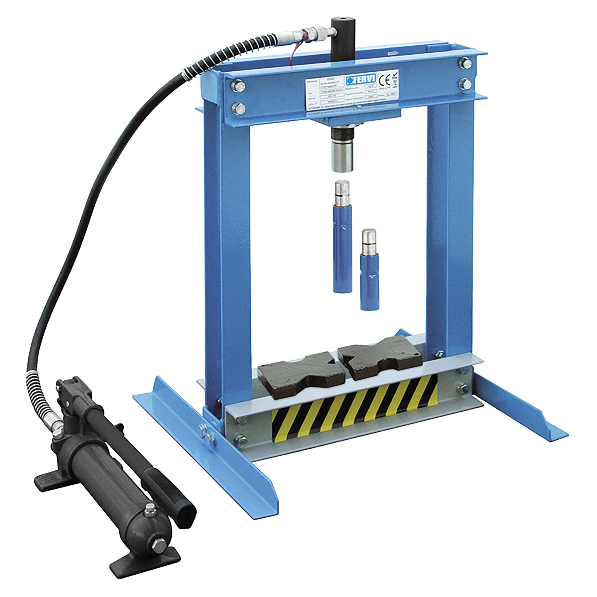 PRESSA MANUALE IDRAULICA DA BANCO FERVI P001/04 4000 kg PRESSIONE ...