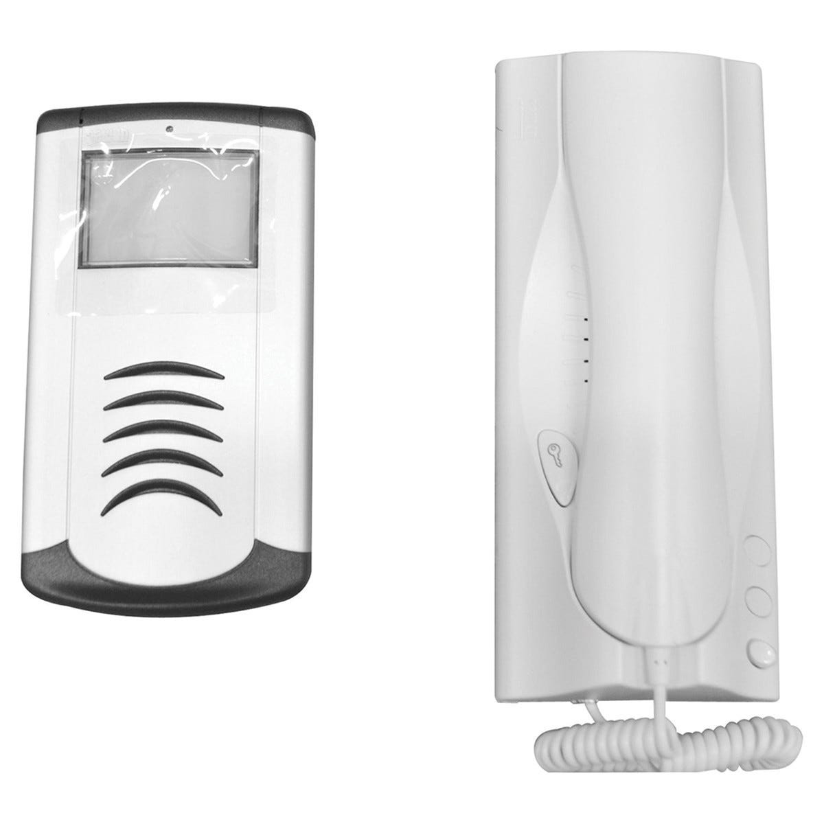 KIT AUDIO URMET 4+N MONO E BIFAMILIARE CON PULSANTIERA SMILE E CORNETTA ATLANTICO 1129/311