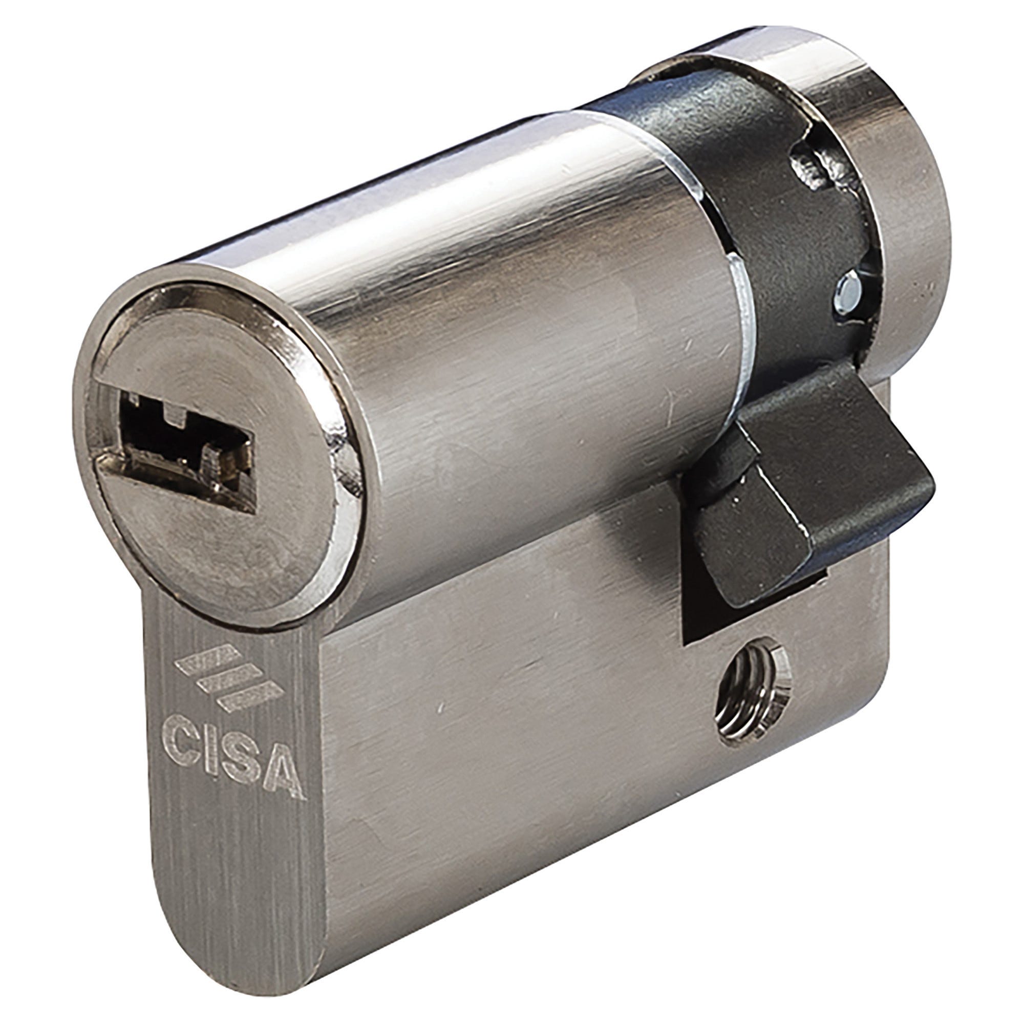 MEZZO CILINDRO CISA ASIX MISURA 40 = 30+10 mm OTTONE NICHELATO