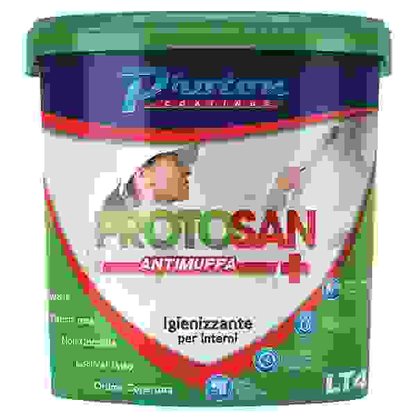IDROPITTURA ANTIMUFFA PROTOSAN 4 l SUPERLAVABILE BIANCA 8-9 m² CON 1 l ...