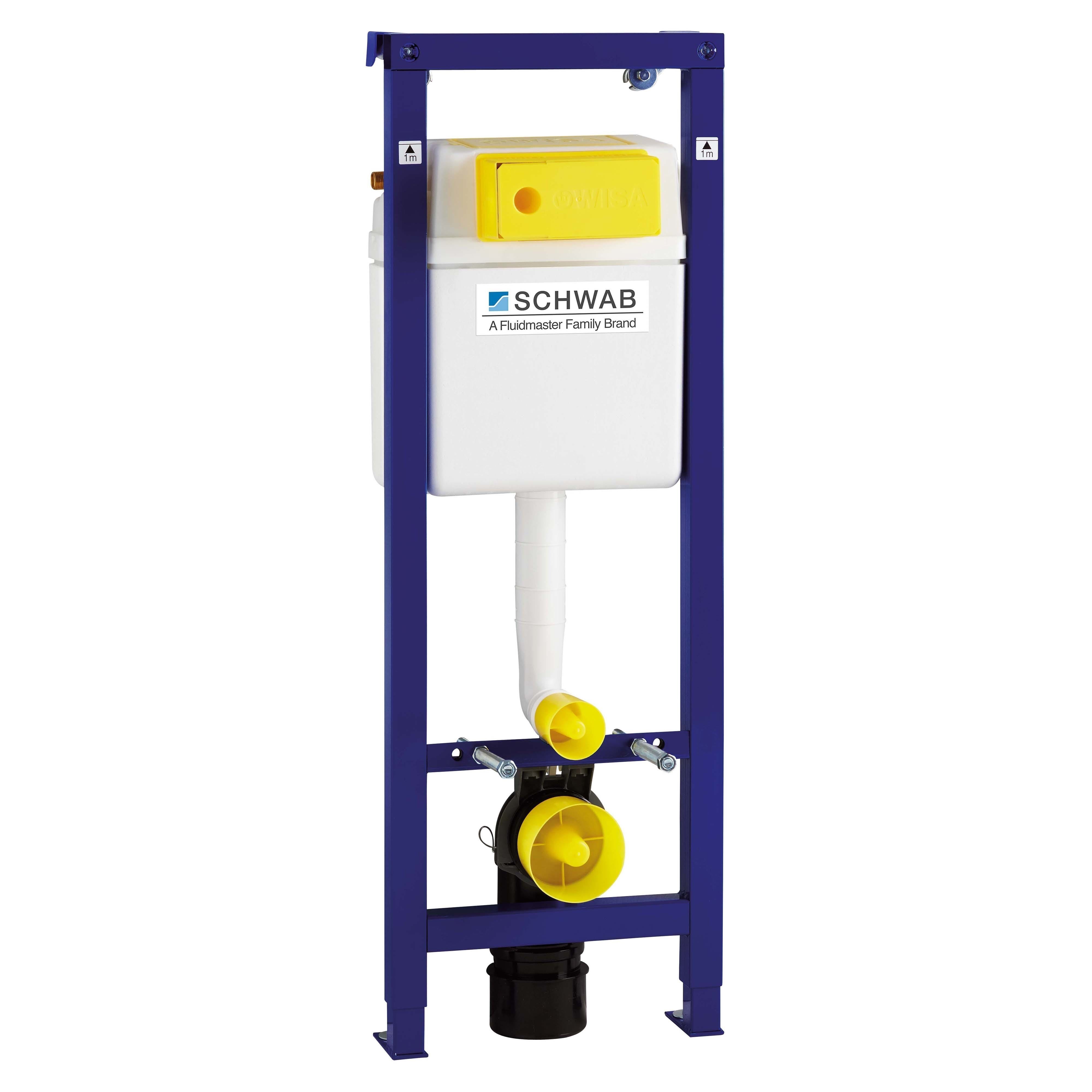 CASSETTA WC INCASSO SCHWAB DUPLO 387-11 PER WC SOSPESI CON TELAIO ...