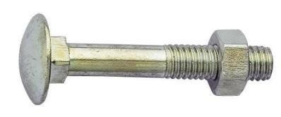 BULLONI TESTA TONDA / QUADRA WURTH M6x80 mm 100 PEZZI ACCIAIO ZINCATO ...