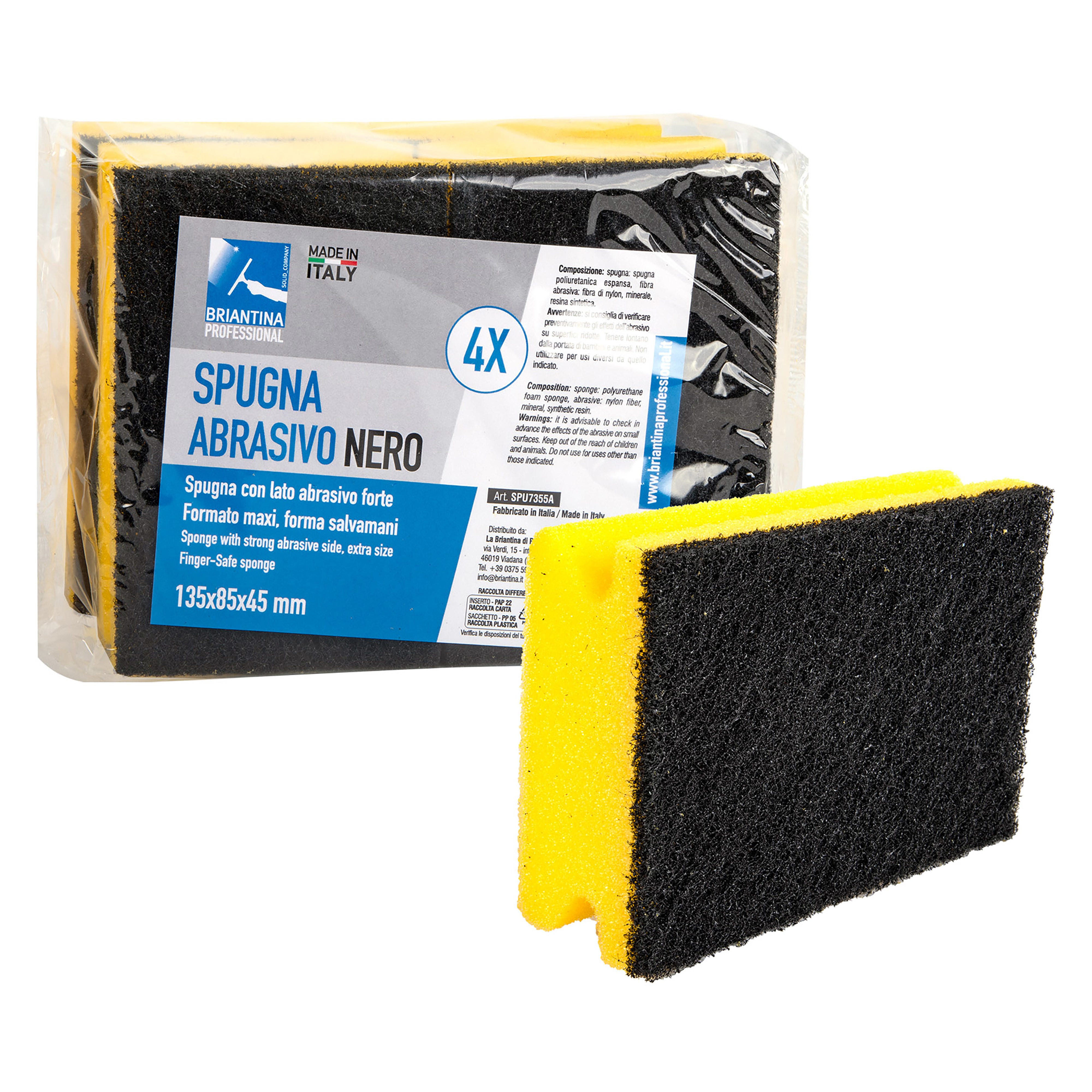 SPUGNA ABRASIVA SALVAMANI NERA LB 4 PEZZI