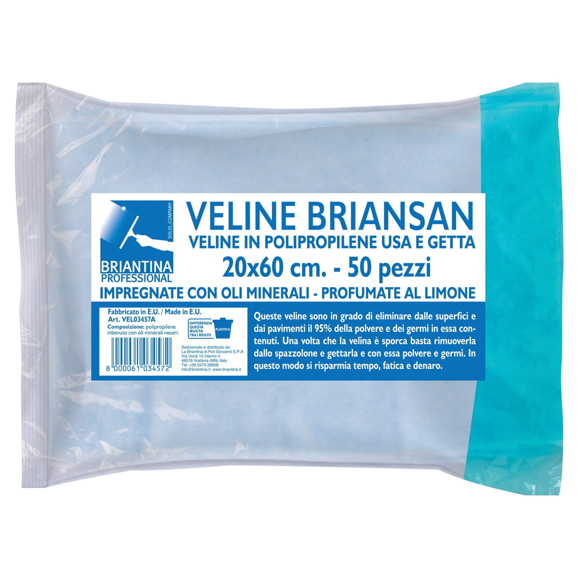 50 VELINE BRIANSAN TNT RICAMBIO LAMPO 20 x 60 cm PROFESSIONALE CON OLI ...