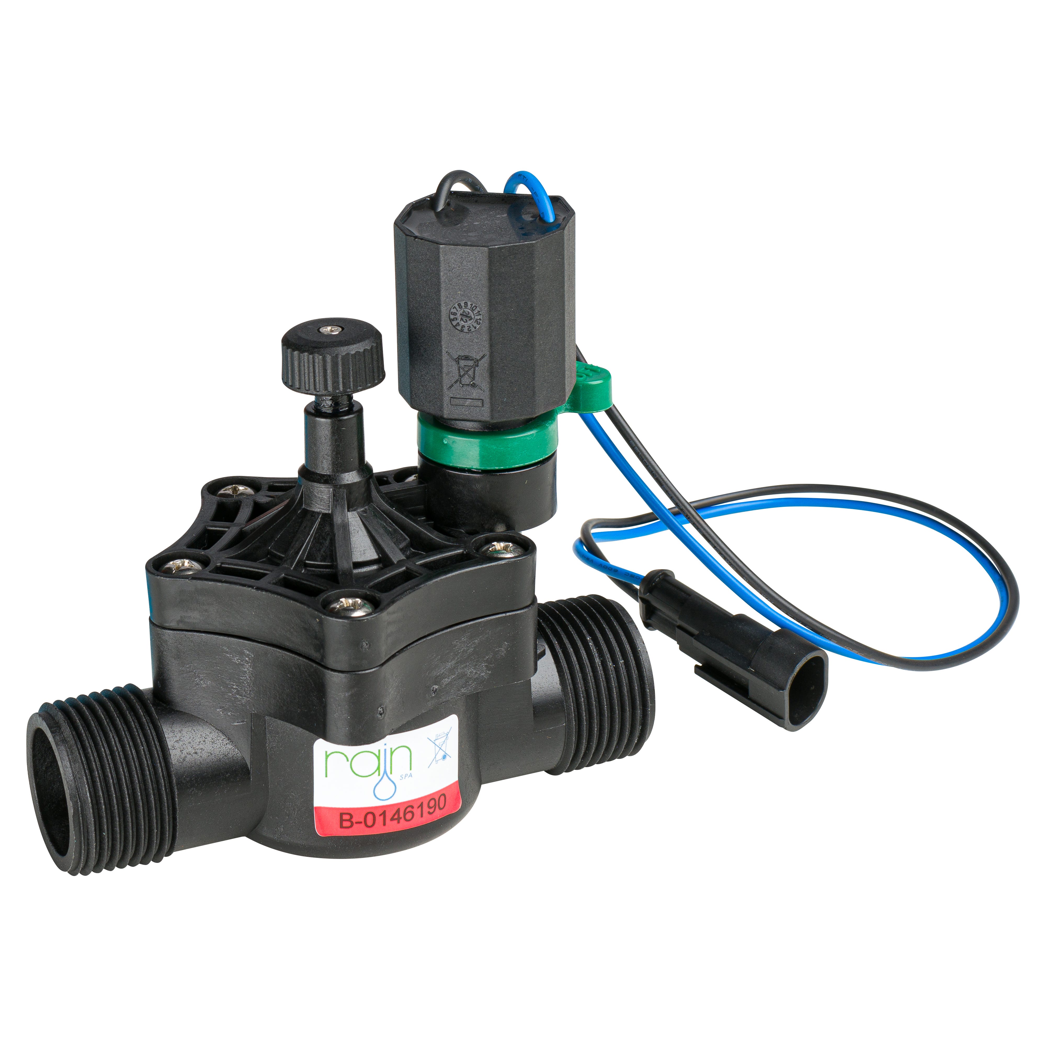 ELETTROVALVOLA RAIN RN150 1" 9V MASCHIO CON CONTROLLO DI FLUSSO ATTACCO ...