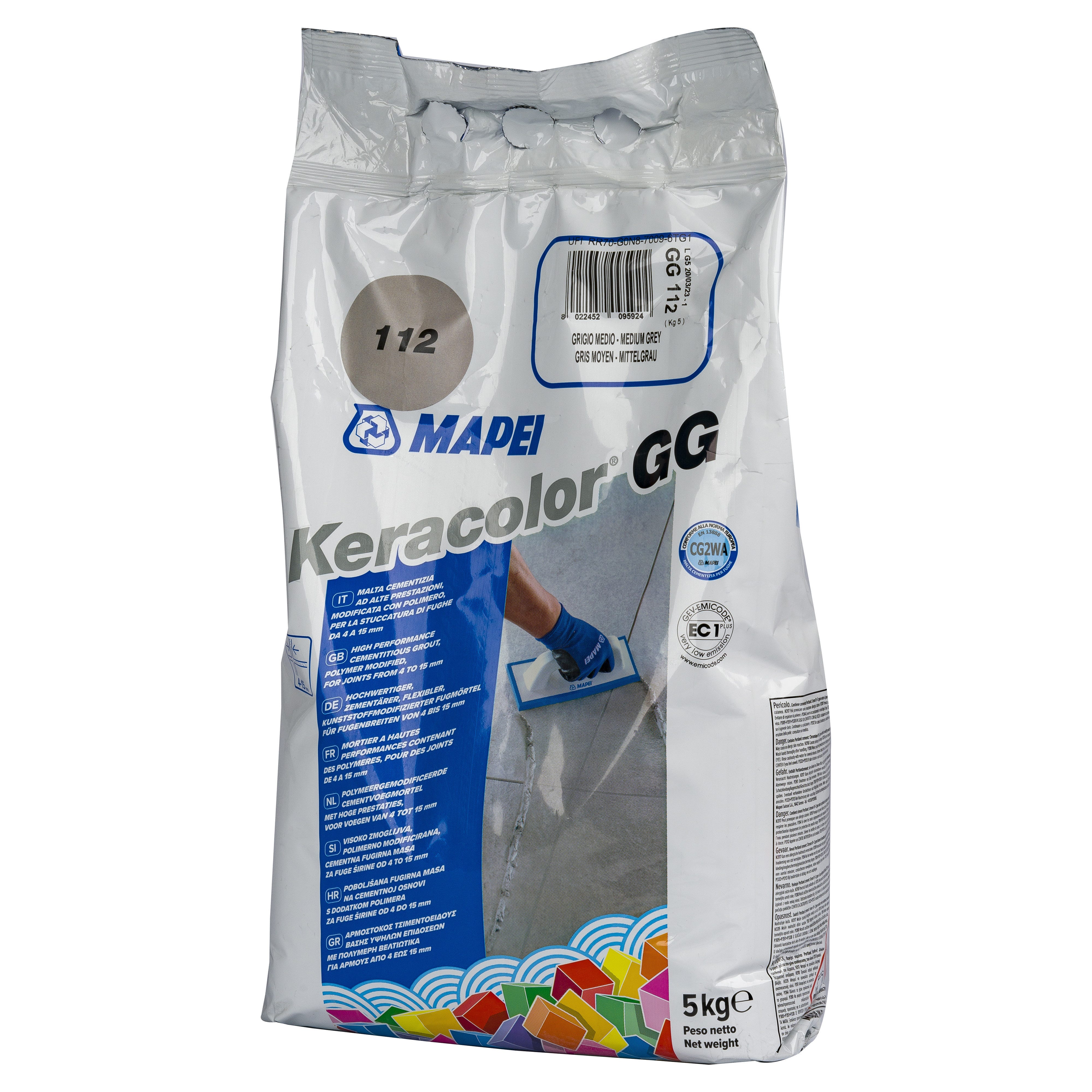 STUCCO KERACOLOR GG 112 MAPEI 5 kg GRIGIO MEDIO