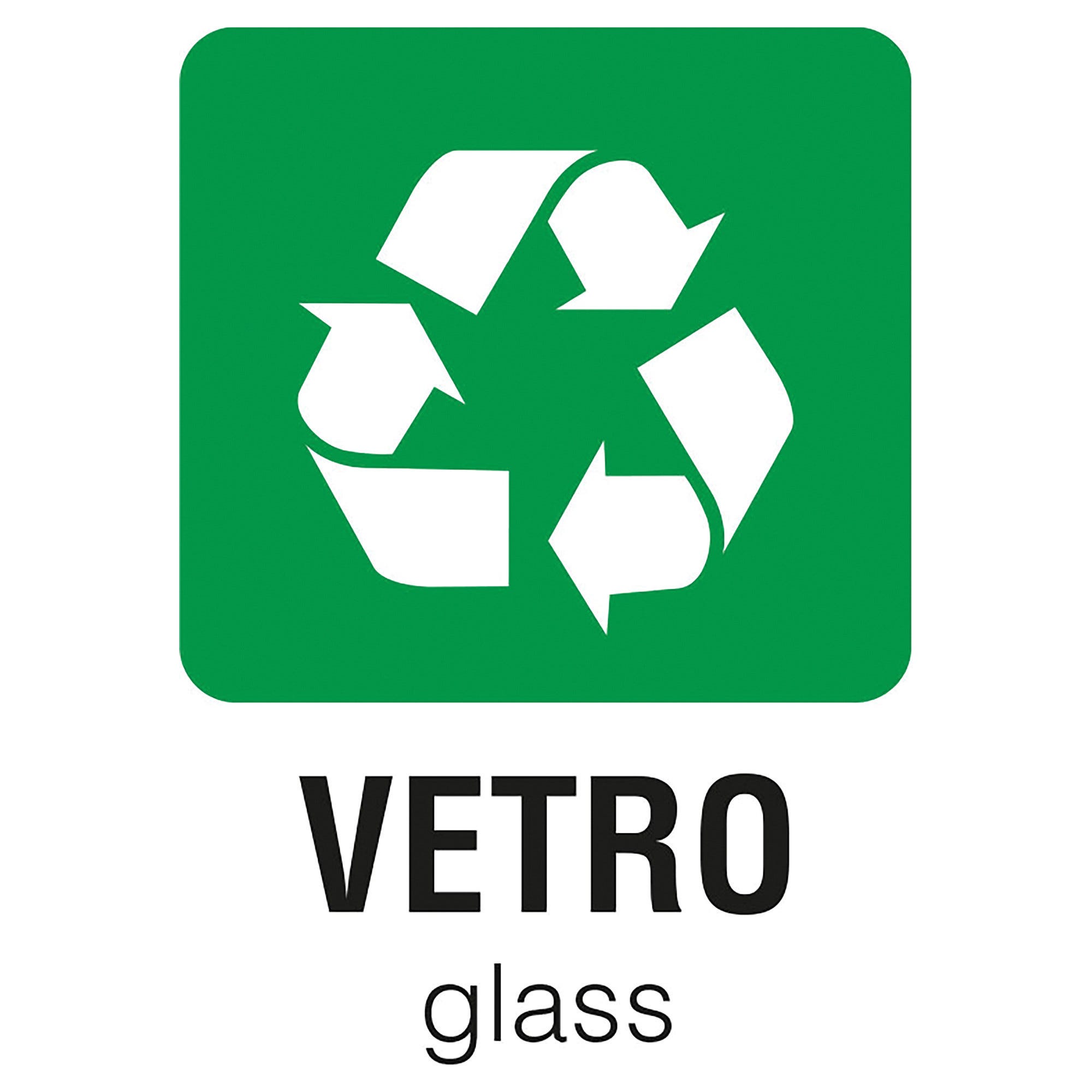 ADESIVO RIFIUTI VETRO ITALIANO/INGLESE IN PVC 15x20 cm