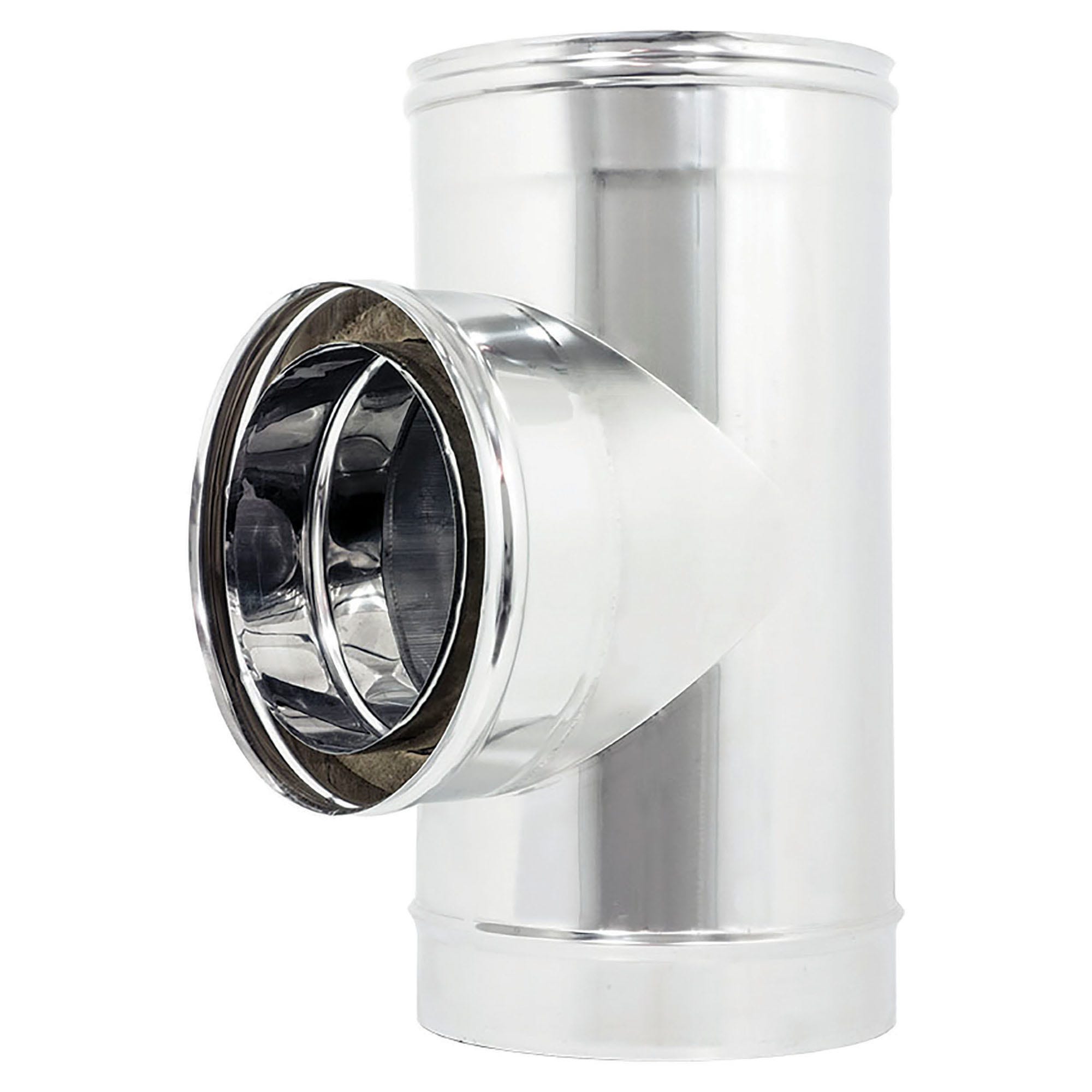 TEE INOX DOPPIA PARETE 316-304 Ø 80 mm