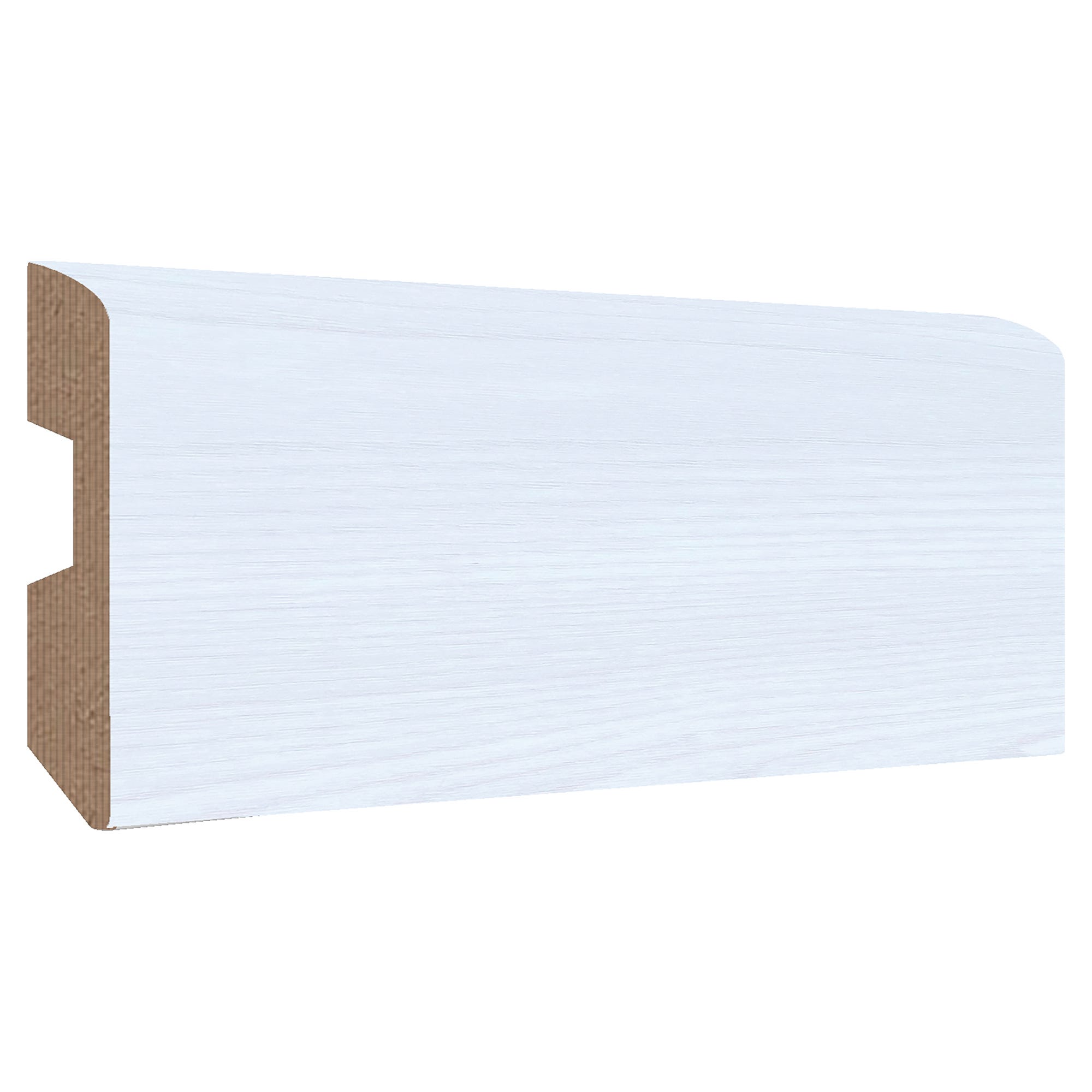 BATTISCOPA IN MDF ROVERE BIANCO 2280x70 mm (LxH) SP 14 mm