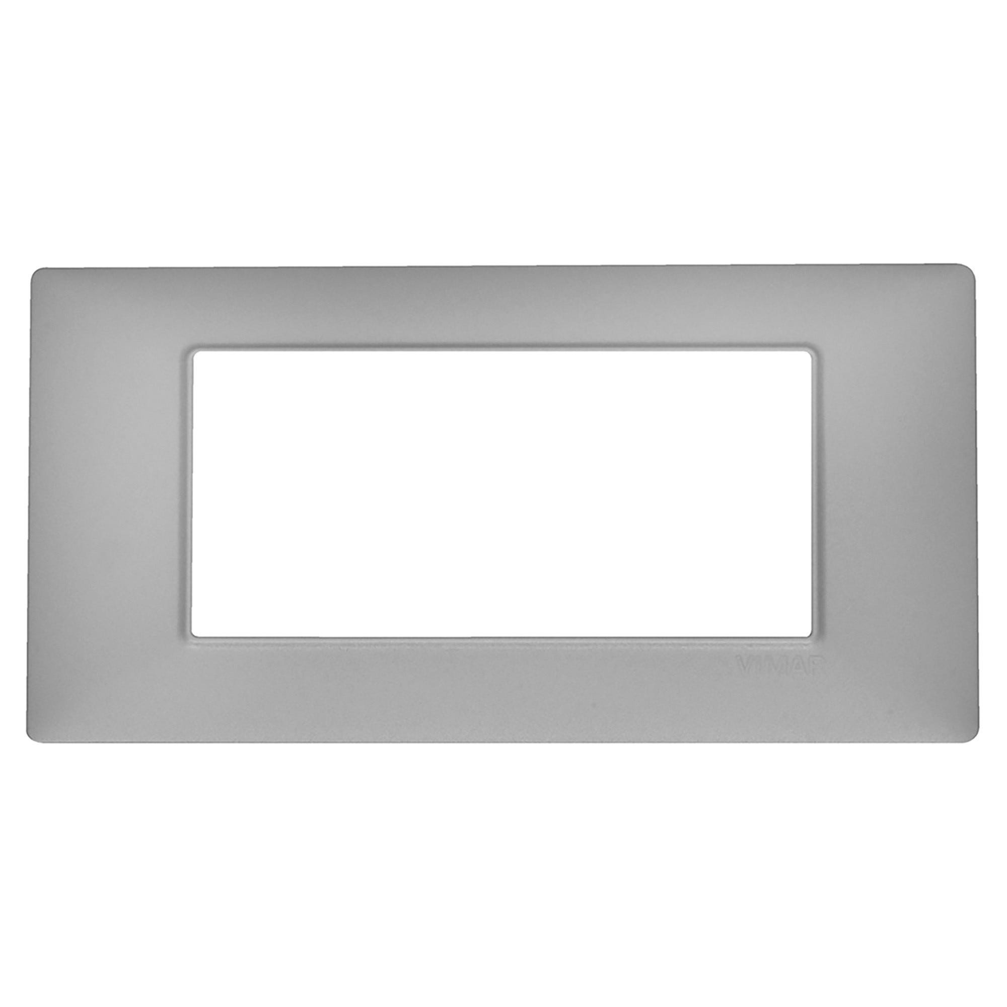 PLACCA VIMAR PLANA 4 MODULI COLORE CHAMPAGNE OPACO